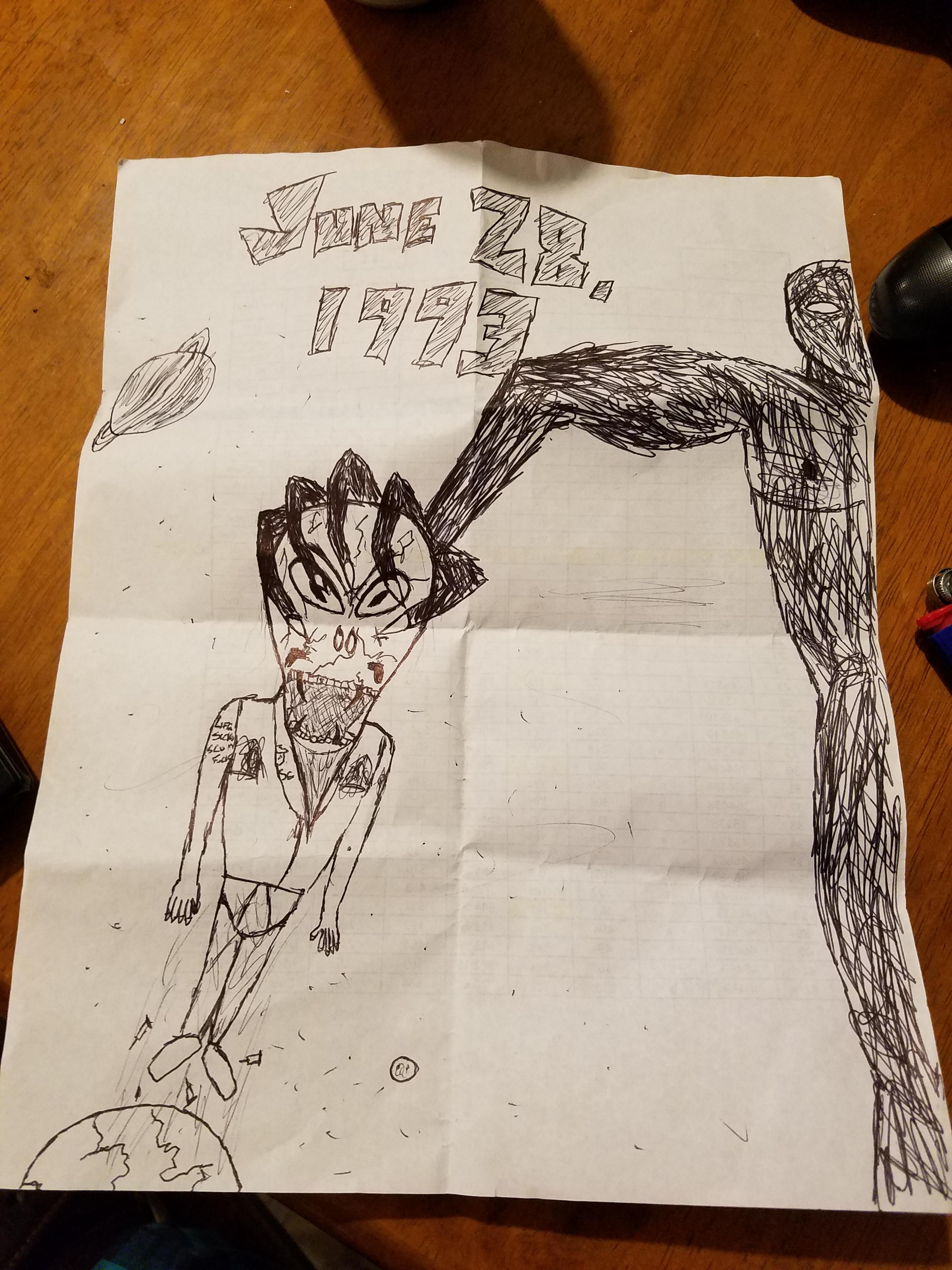 Doodle i did at work.. | Scrolller