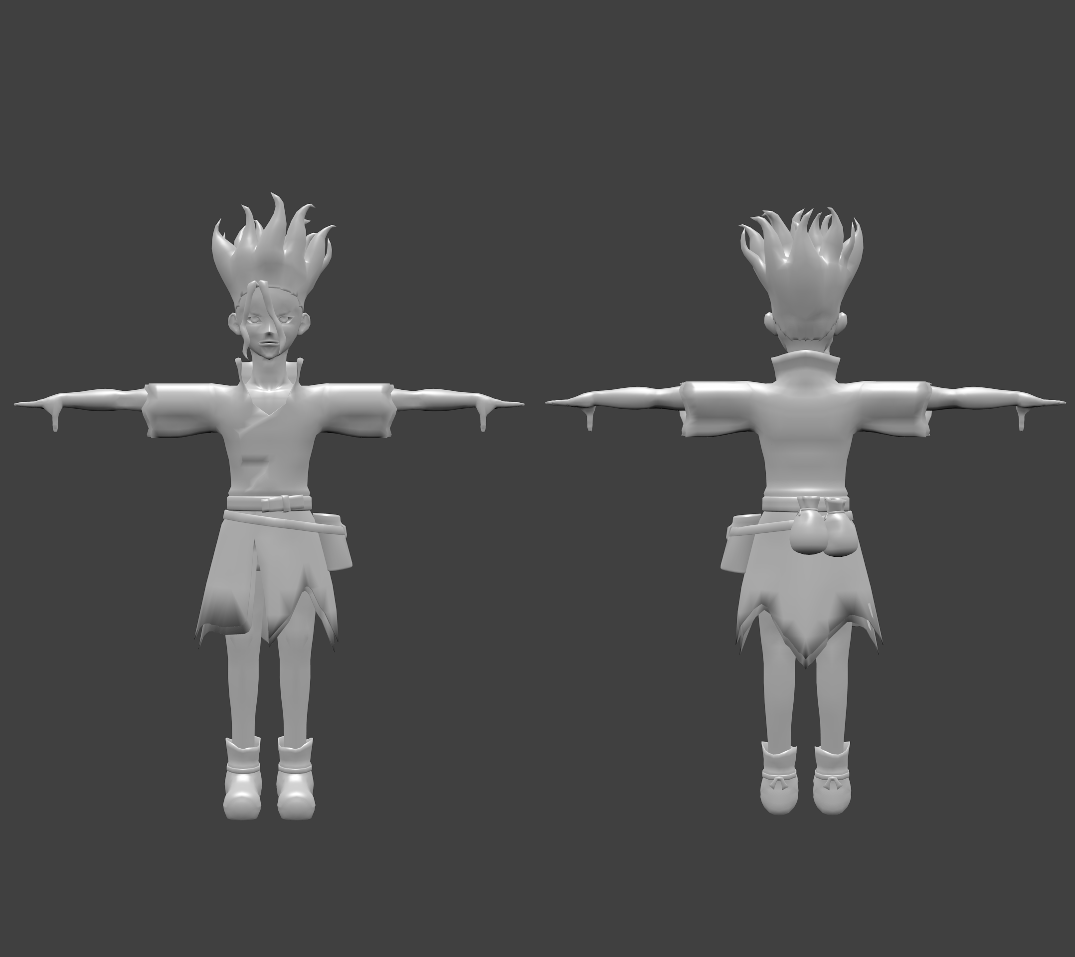 Dr. Stone Senku Ishigami Model WIP | Scrolller