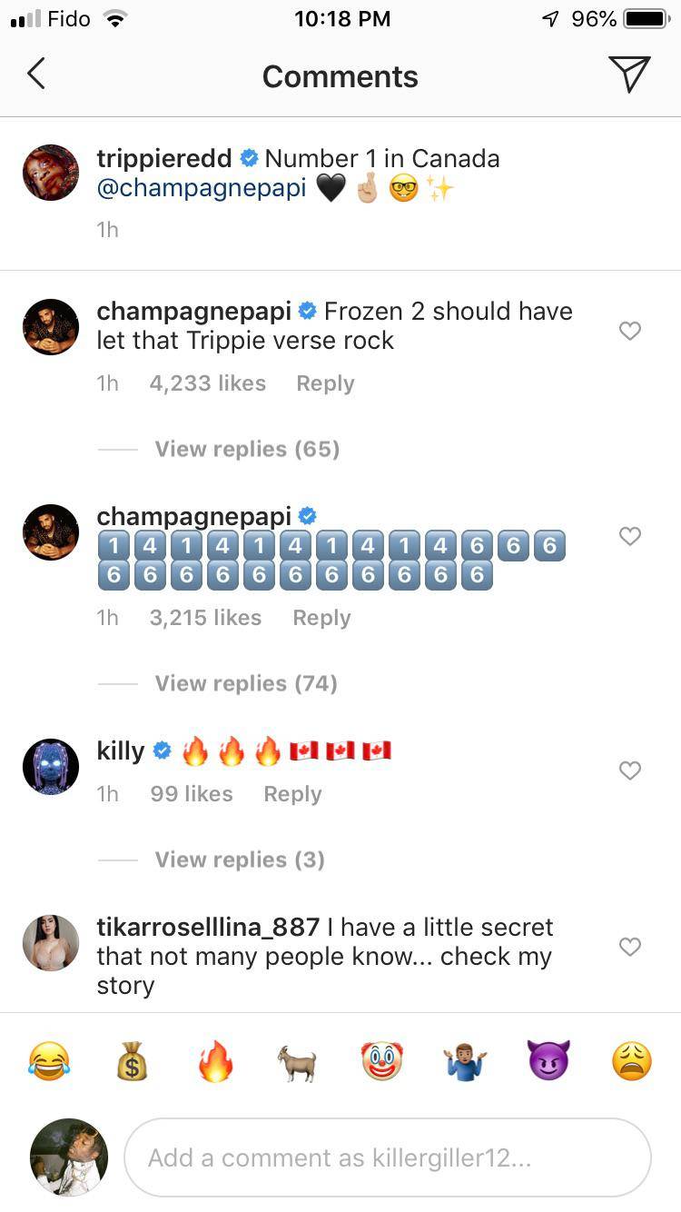 Drake showing love 💯💯 | Scrolller