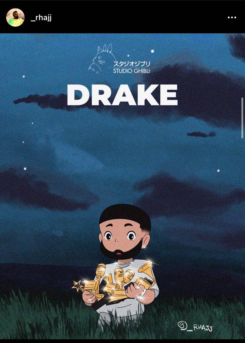 Drake x Studio Ghibli Artwork | Scrolller