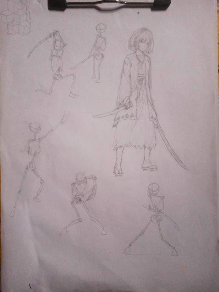 Drawing my Oc with some gestures practice | Scrolller