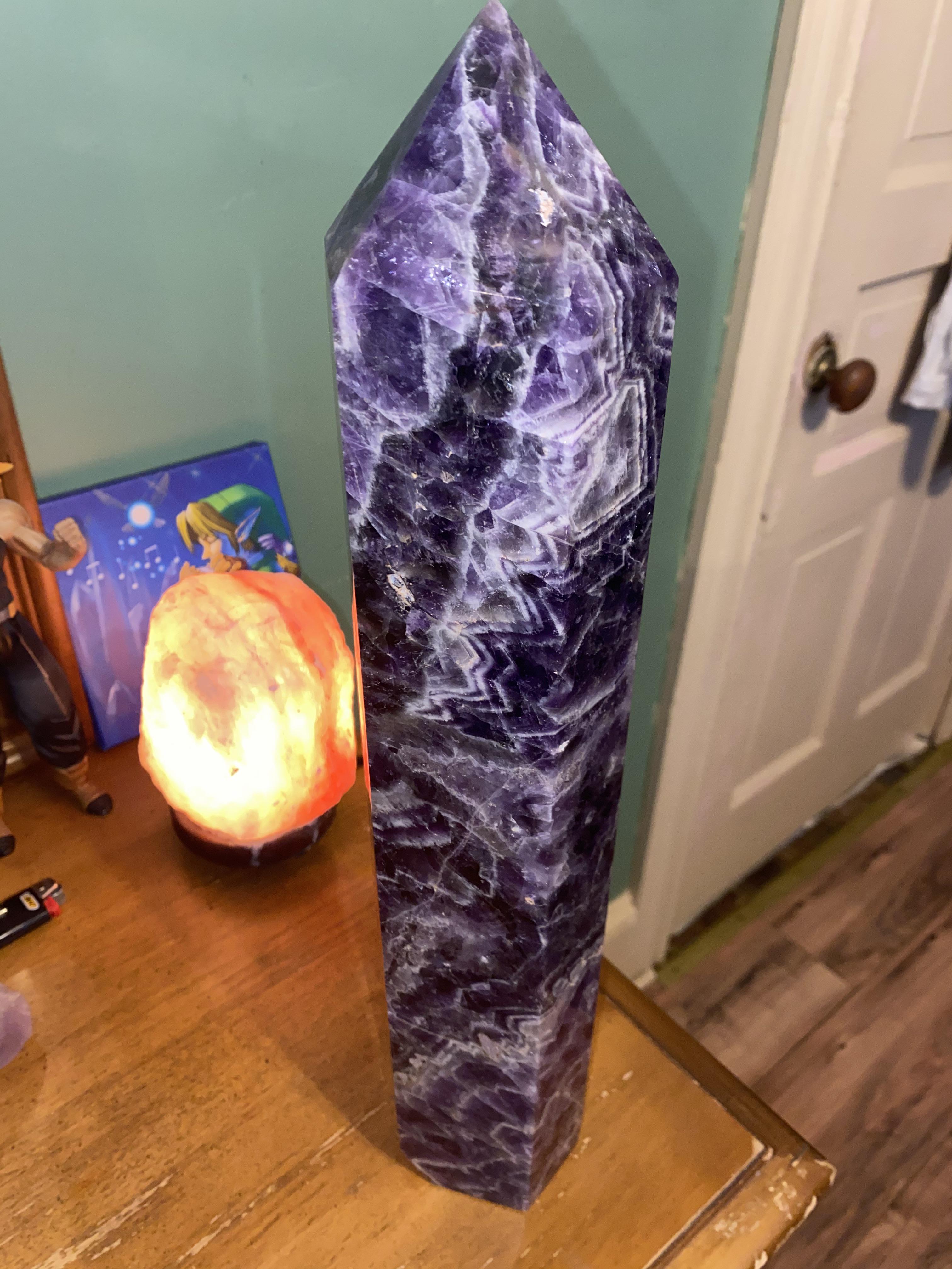 Dream Amethyst obelisk💎😍. 8.5 lbs 16 inches | Scrolller