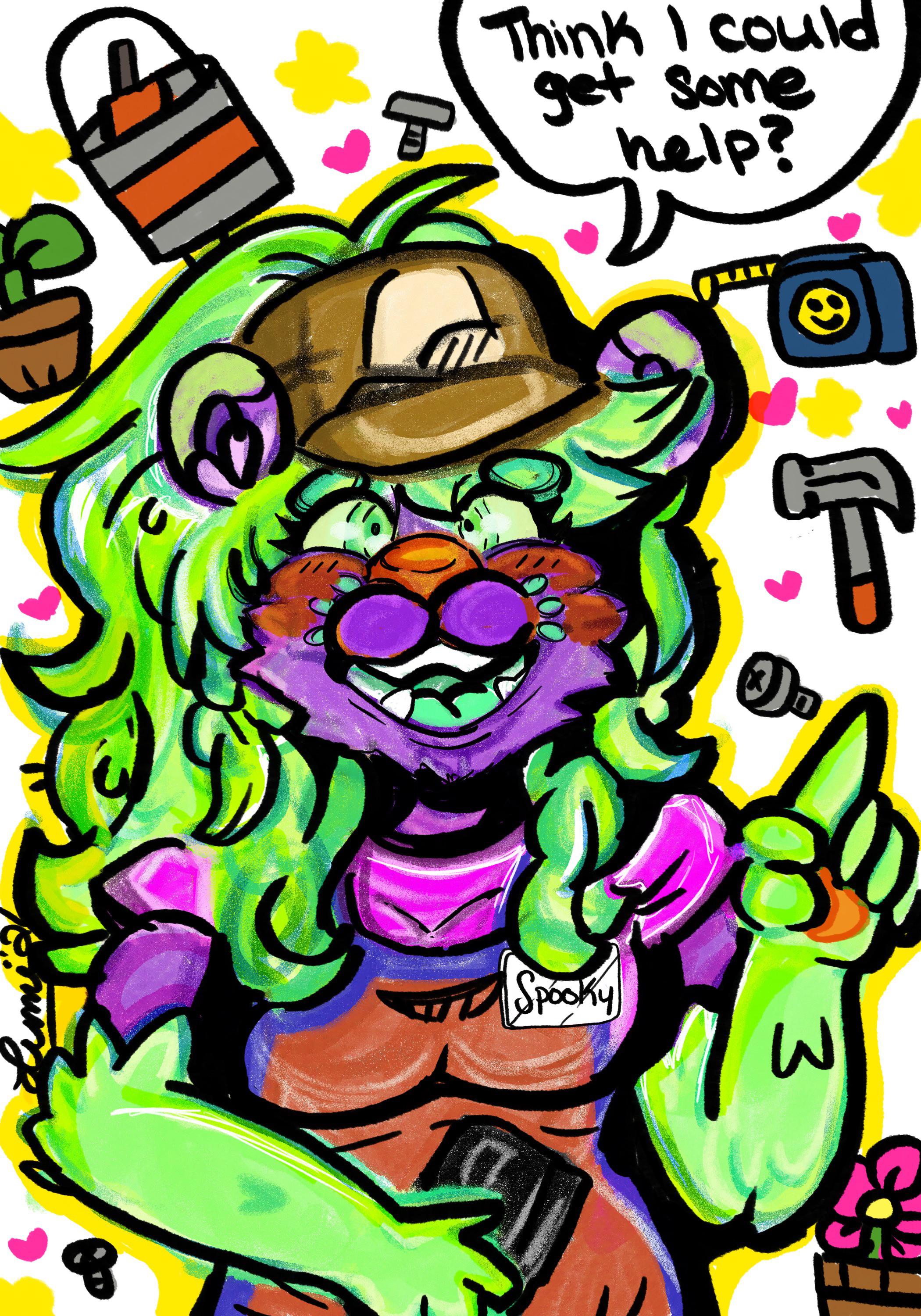 Drew My Fursona In Her Work Uniform I Wanna Go Home 🛠Scrolller