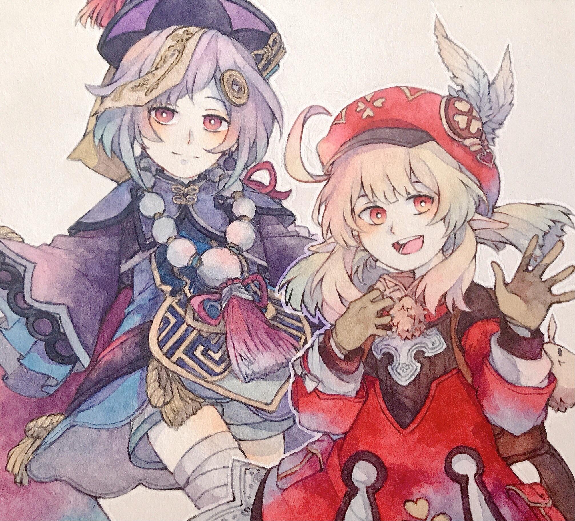 Drew Qiqi and Klee from Genshin impact! | Scrolller