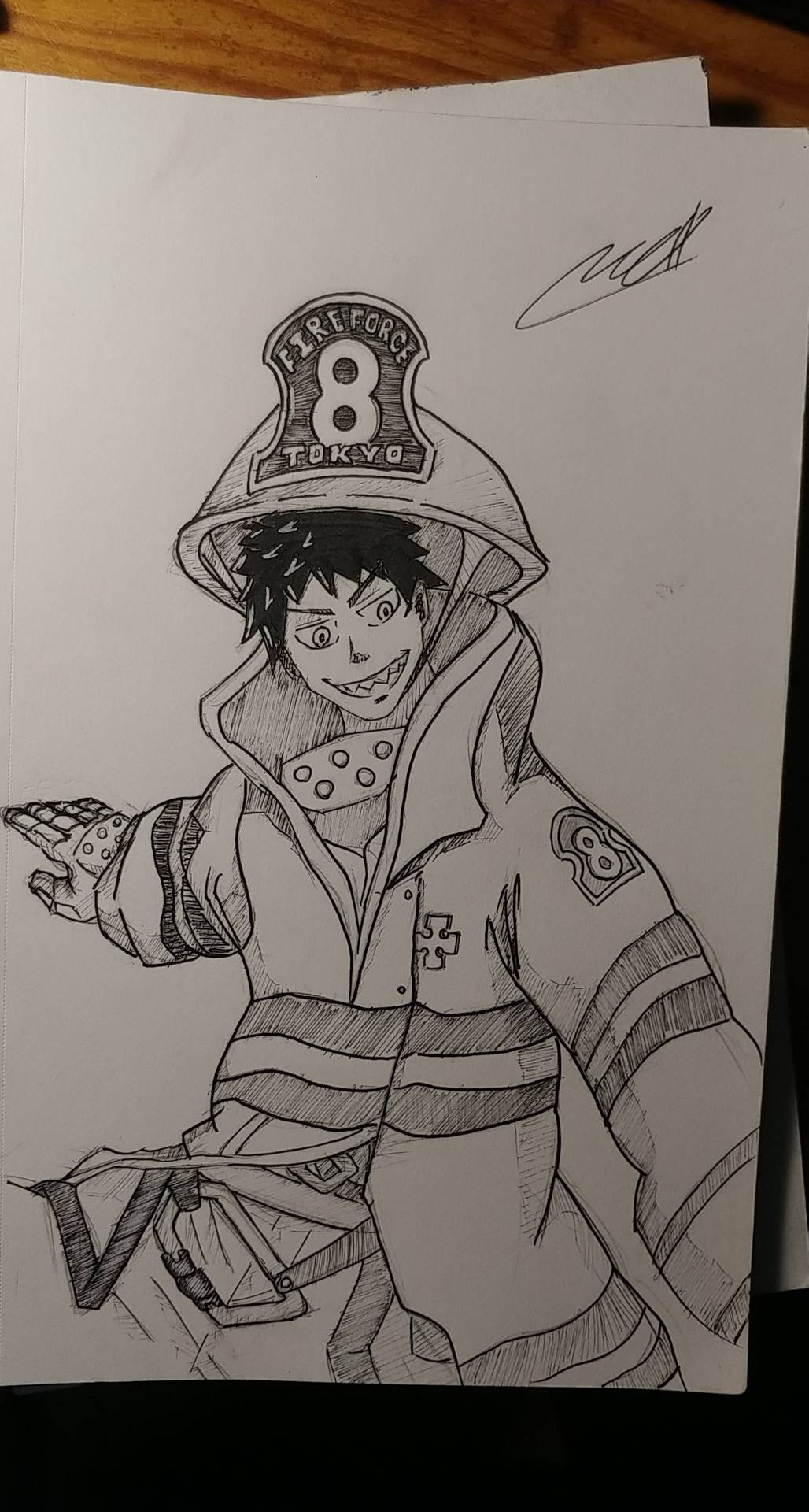 Drew shinra in his signature pose | Scrolller