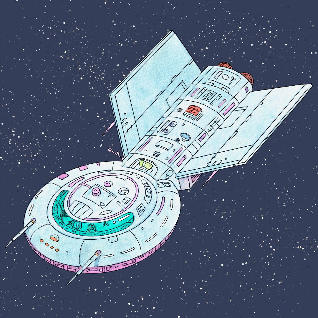 Drew this spaceship, "Gir" | Scrolller