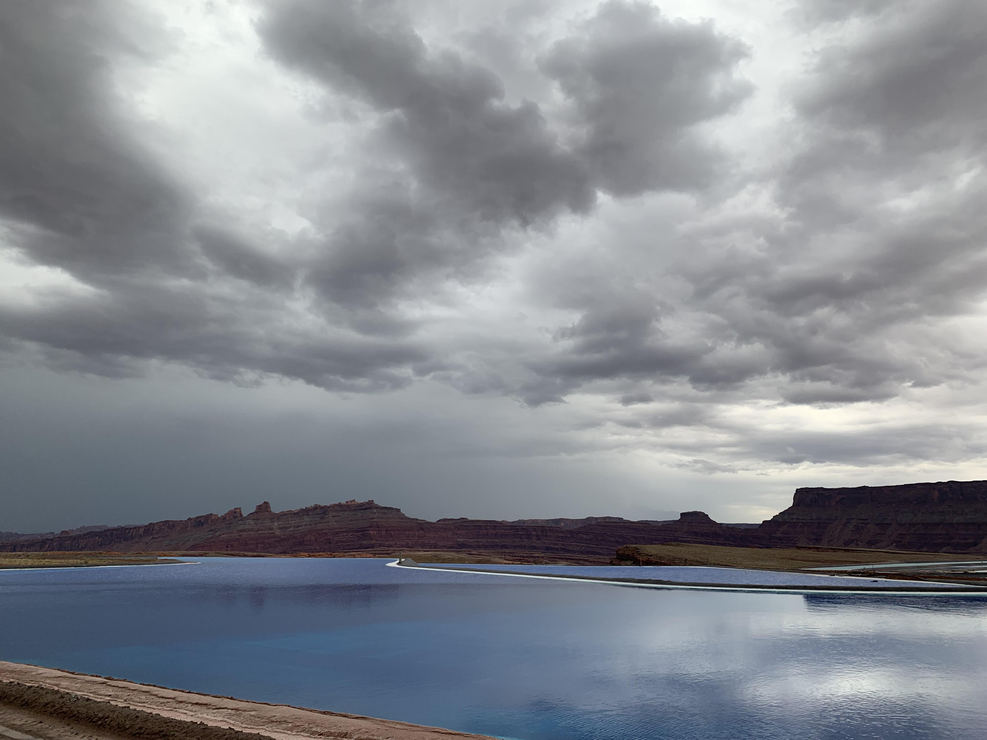 Driving down Potash road with a storm rolling through. | Scrolller