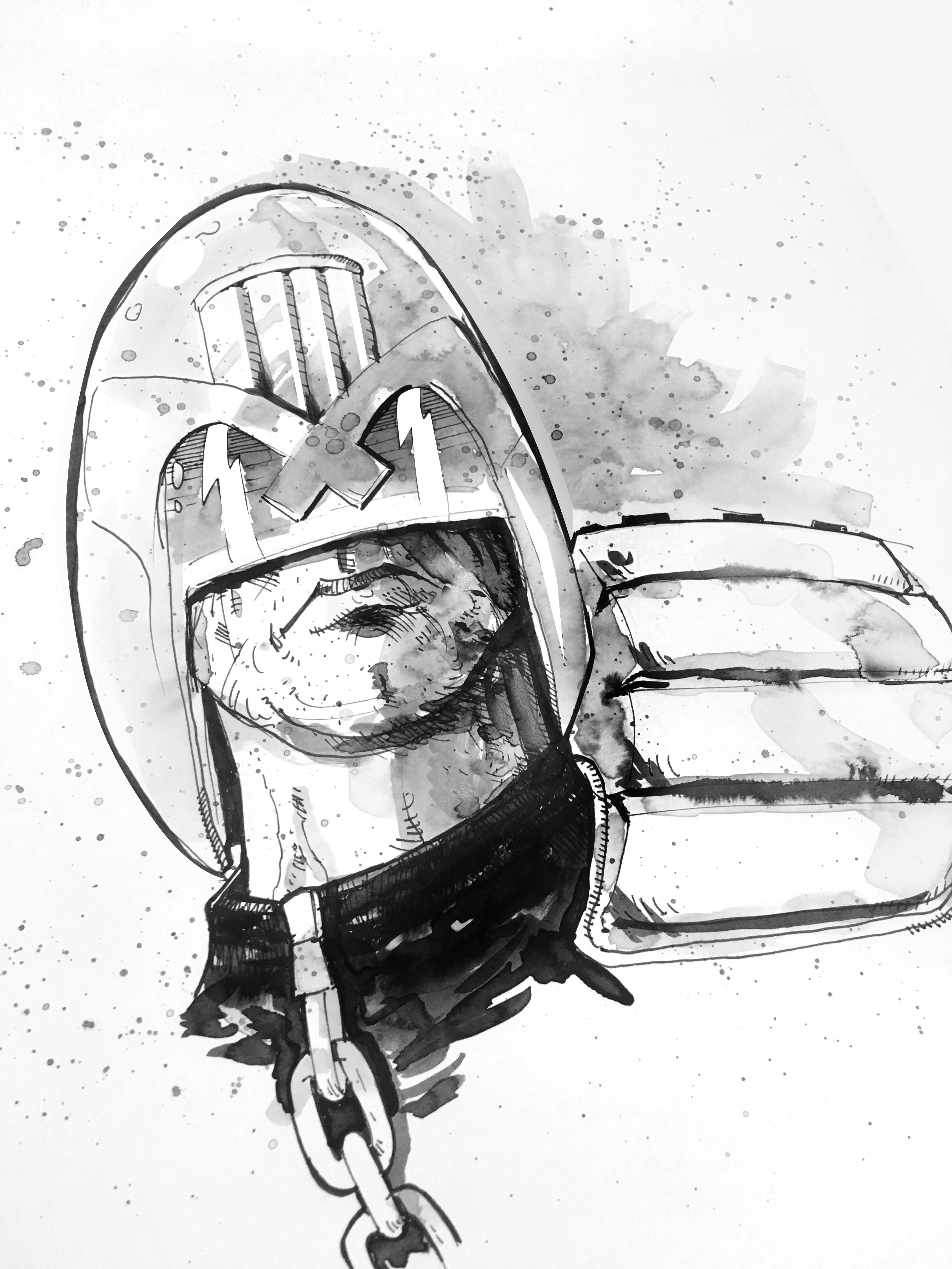 Drokk it! I drew Dredd. | Scrolller