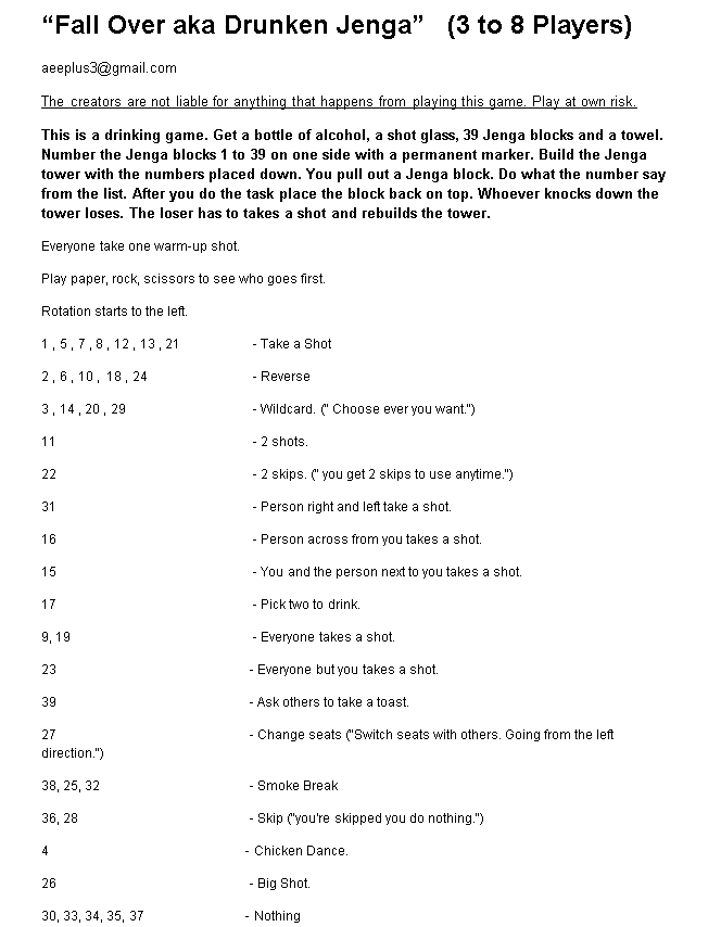 Drunken Jenga | Scrolller