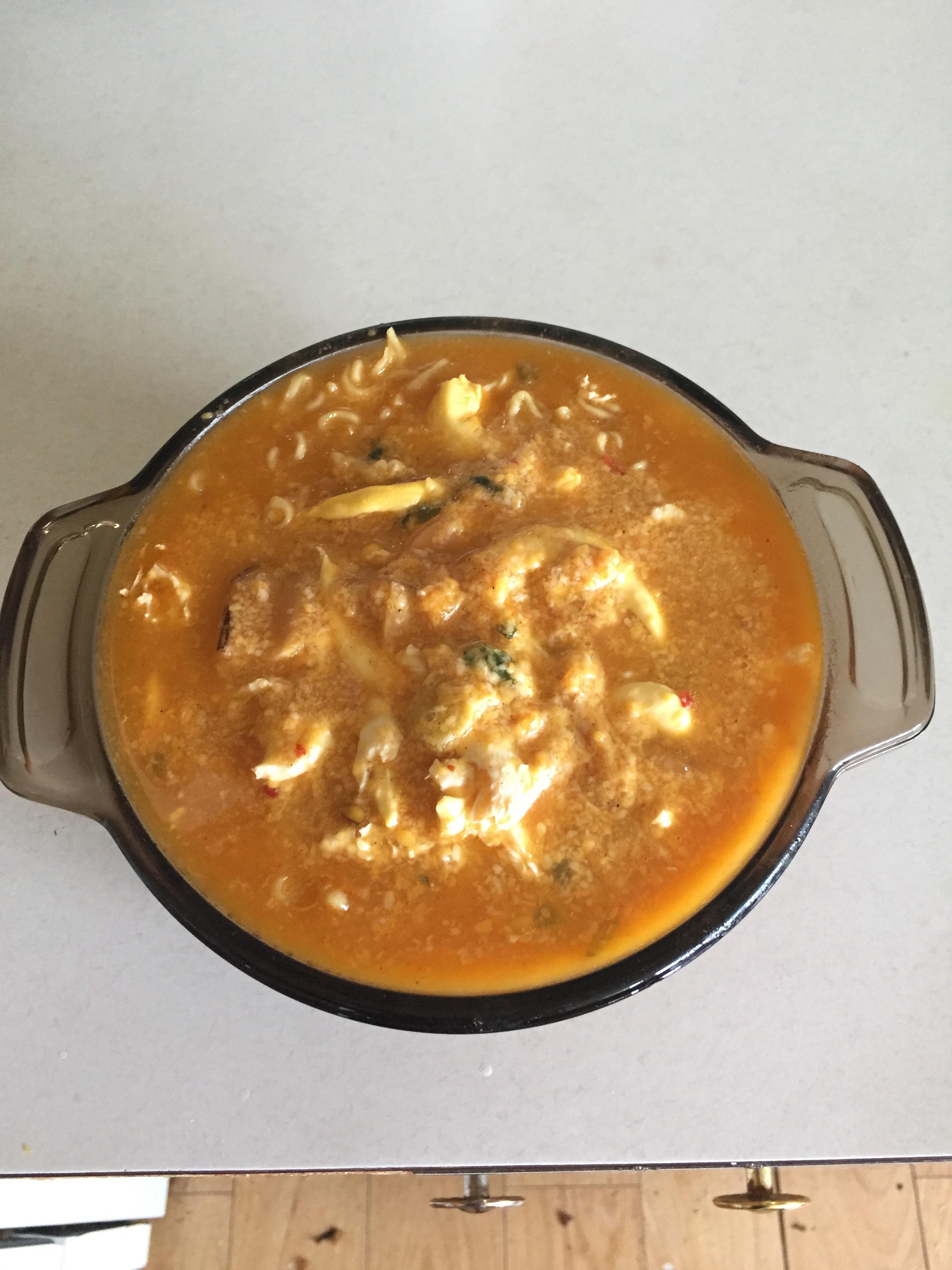 Duck Egg drop extra cheesy Korean Ramyun | Scrolller