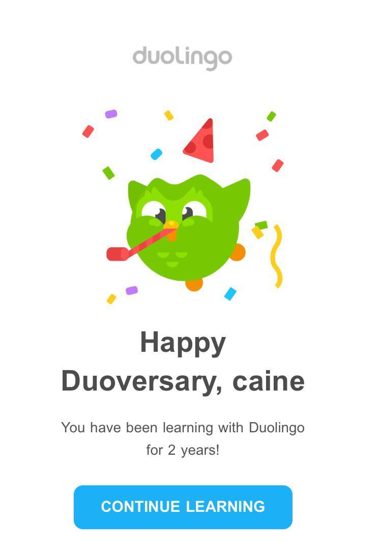 Duolingo cakeday? | Scrolller