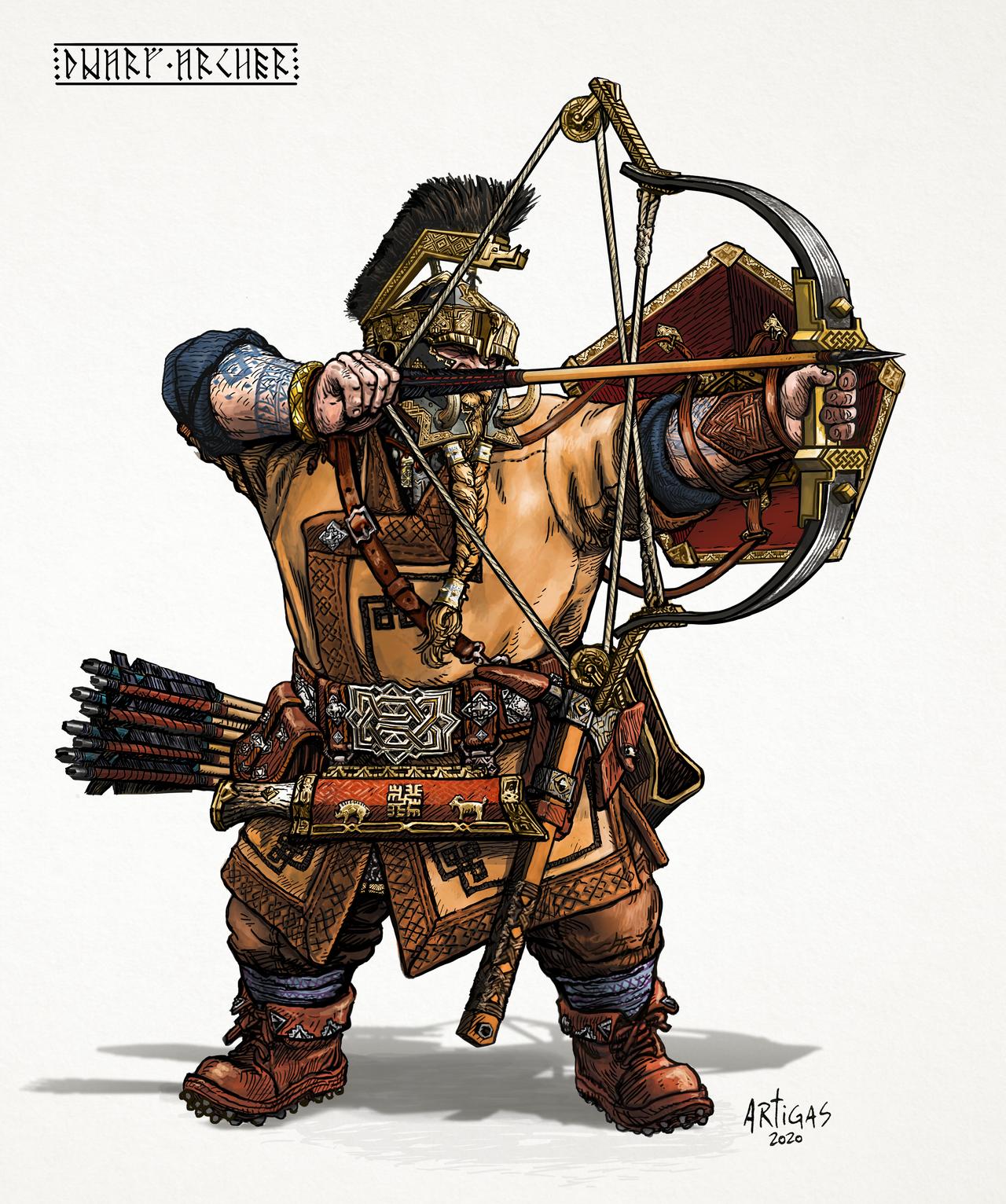 "Dwarf Archer II" by Sergio Artigas | Scrolller