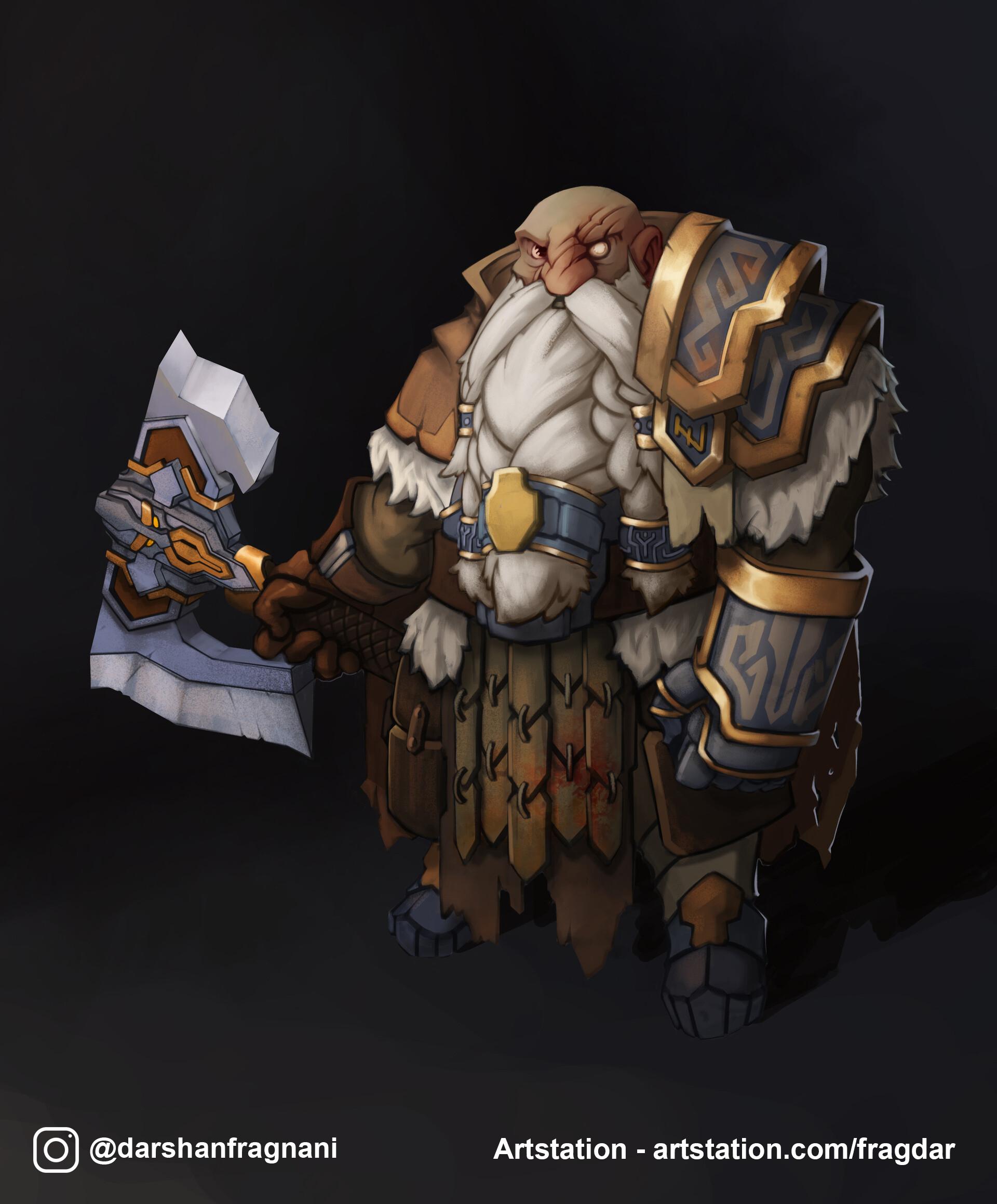 Dwarf Warrior - DnD comission [OC] | Scrolller