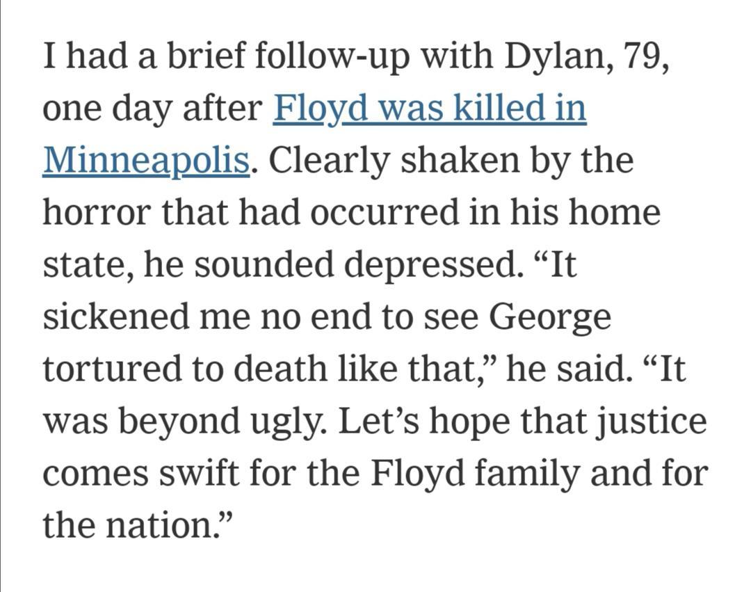 Dylan's thoughts on the George Floyd murder | Scrolller