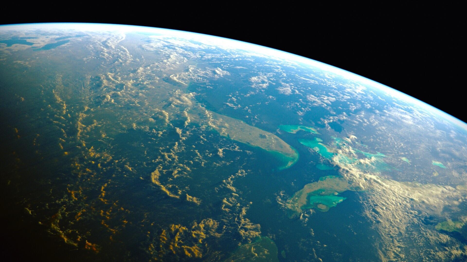 Earth model with physically correct atmosphere | Scrolller