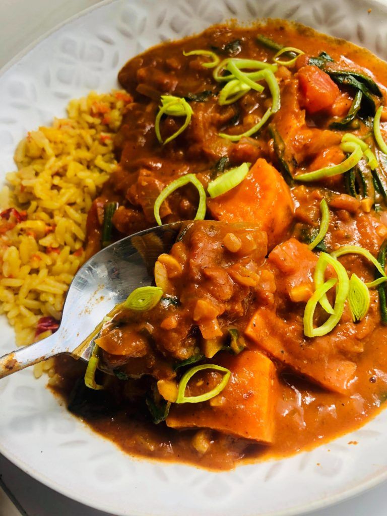 Easy Creamy Vegan Peanut African Potato Stew | Scrolller