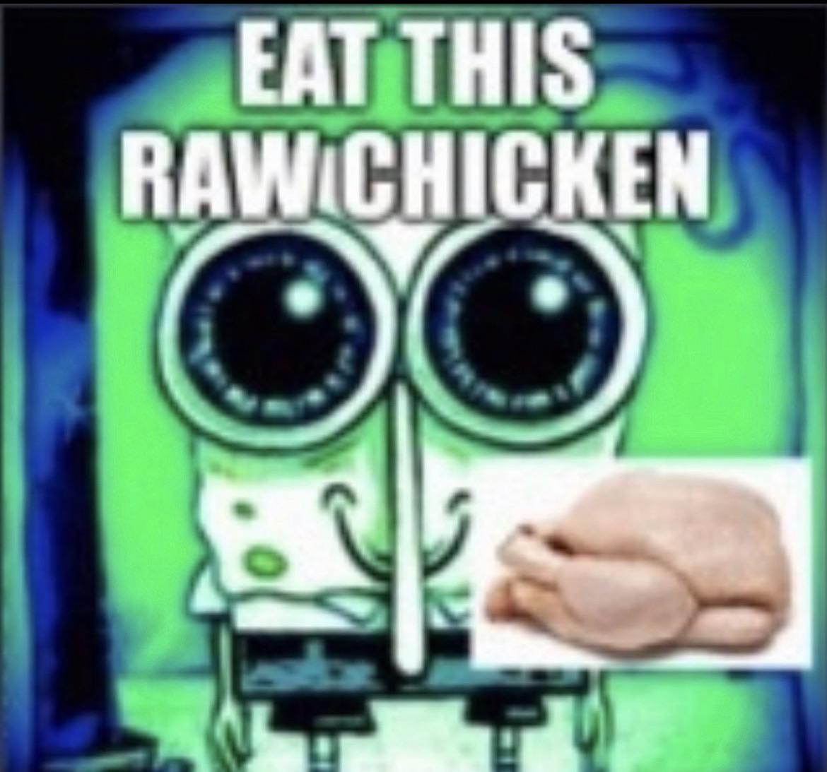 eat this raw chicken 🙂 | Scrolller