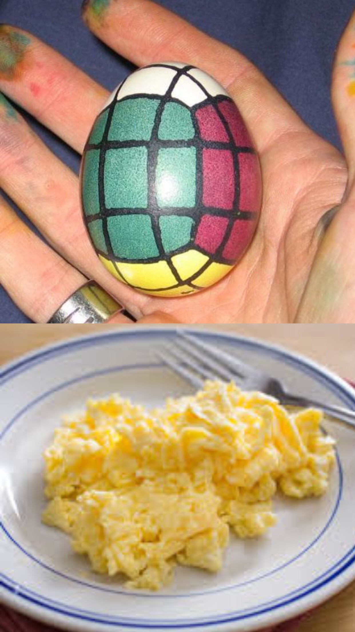 Eggcelent new cube here, pictured solved and scrambled | Scrolller