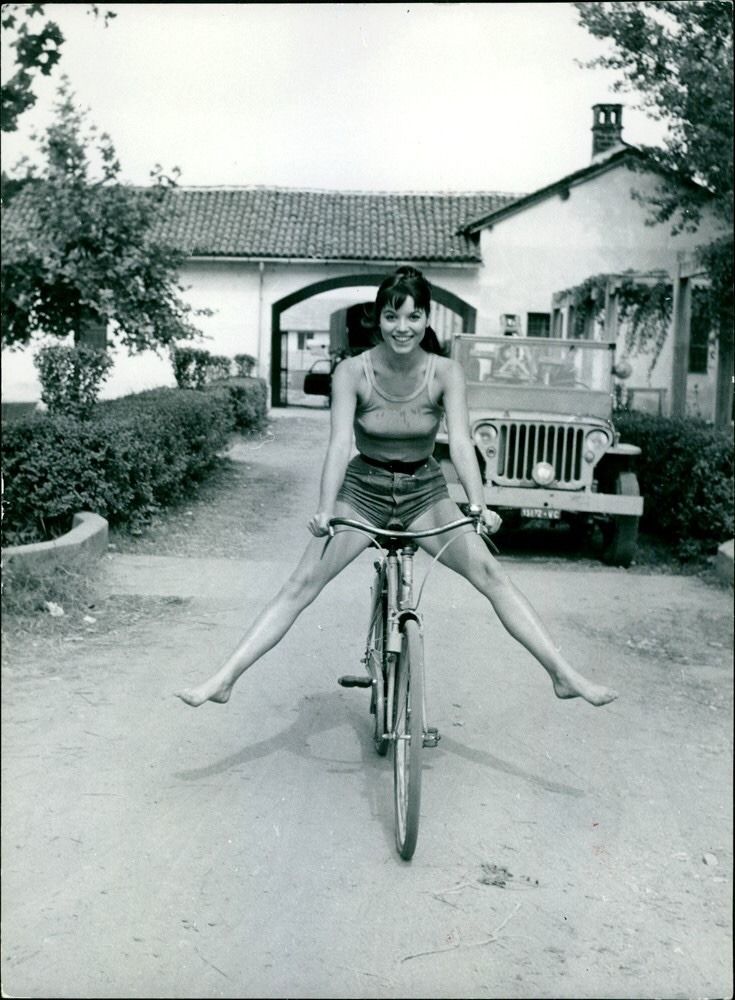Elsa Martinelli Barefoot on a Bike | Scrolller