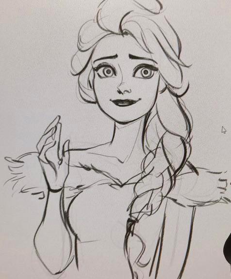 Elsa sketch (by myrthena) | Scrolller