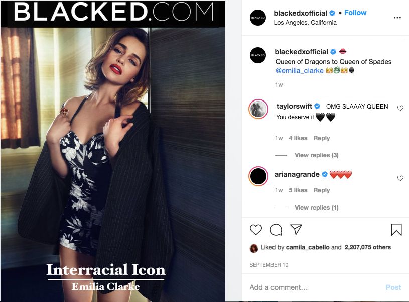 Emilia Clarke Blacked Mainstream | Scrolller