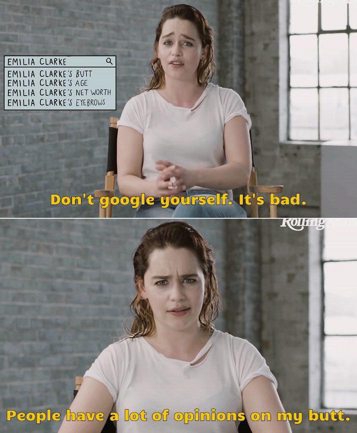 Emilia Clarke knows that we all wanna clap her fat cheeks | Scrolller