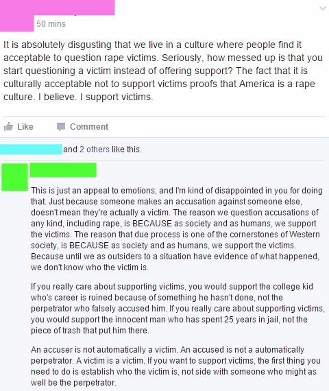Epic smackdown of the "you should support the victim" argument | Scrolller