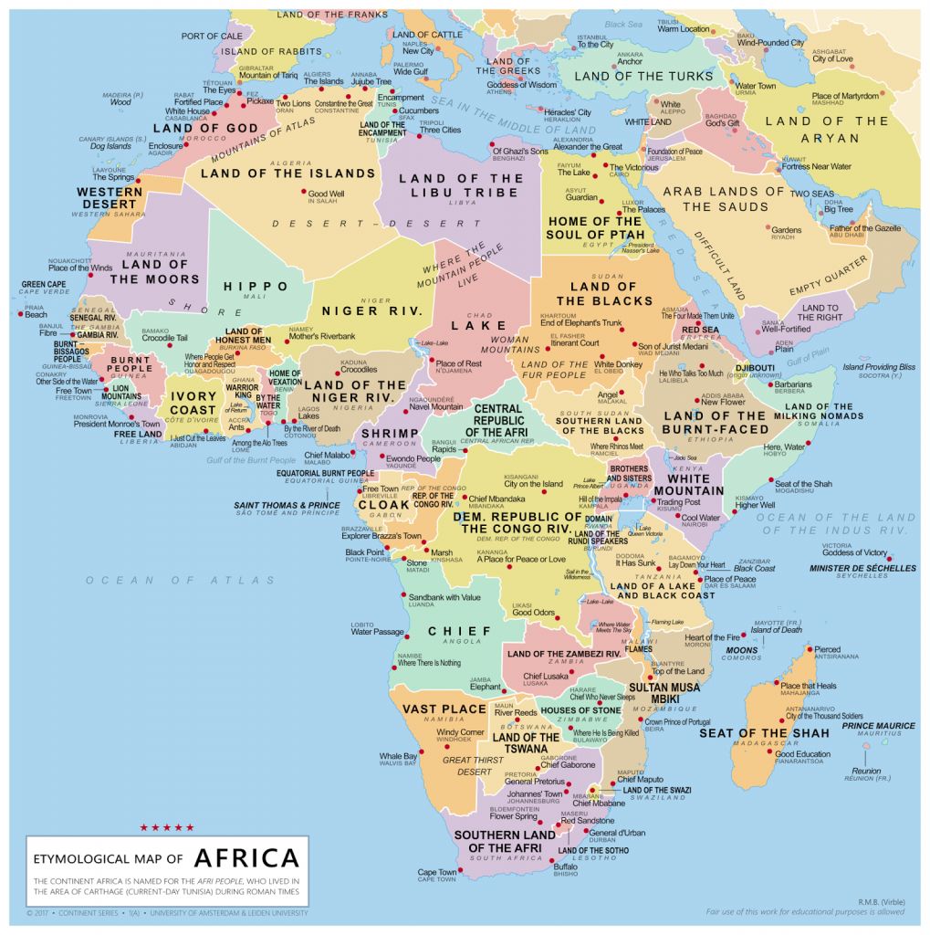 Etymological Map of Africa | Scrolller