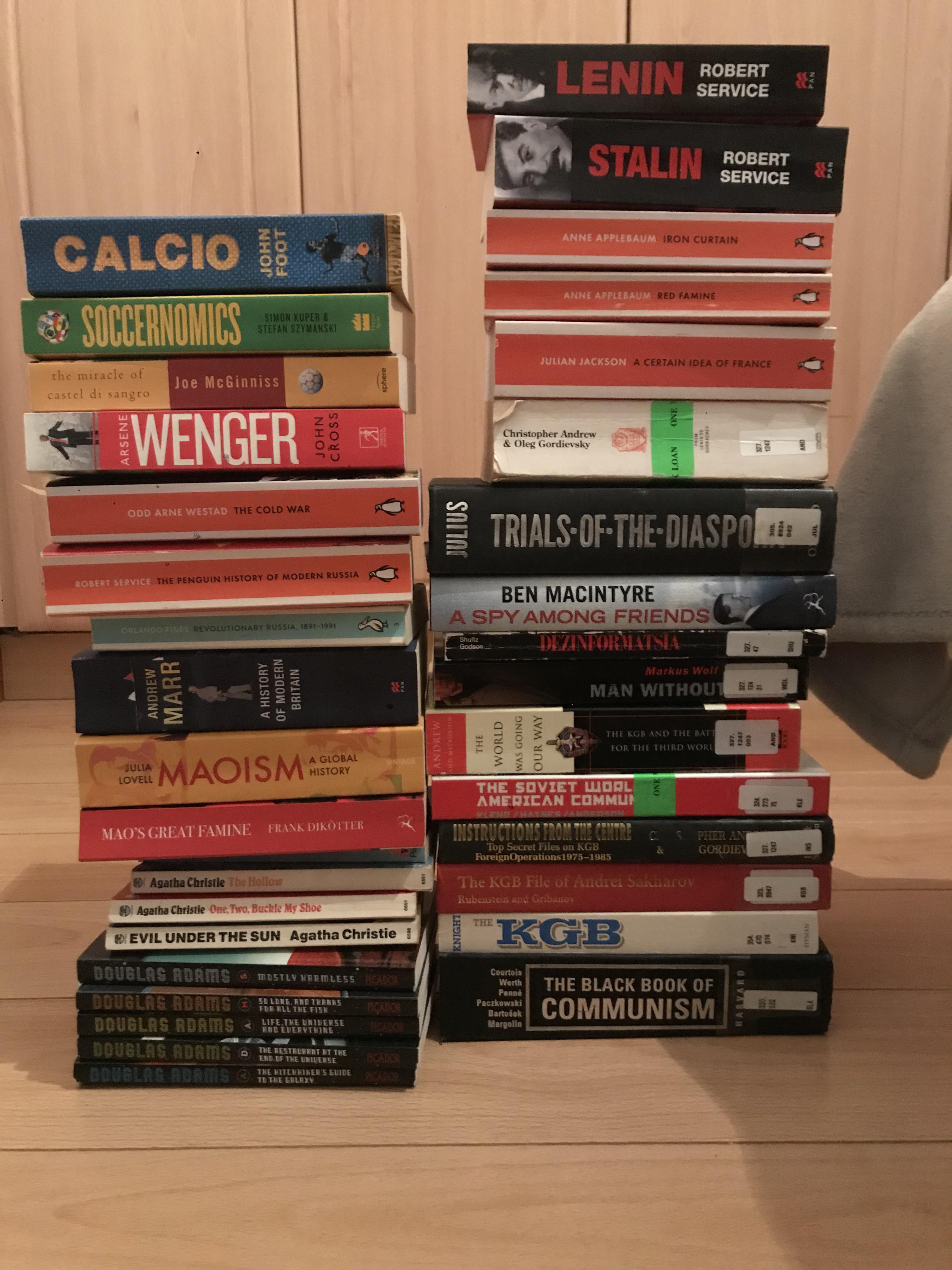 Every physical book I read in 2020. Lockdown allowed me to do a lot more reading. | Scrolller