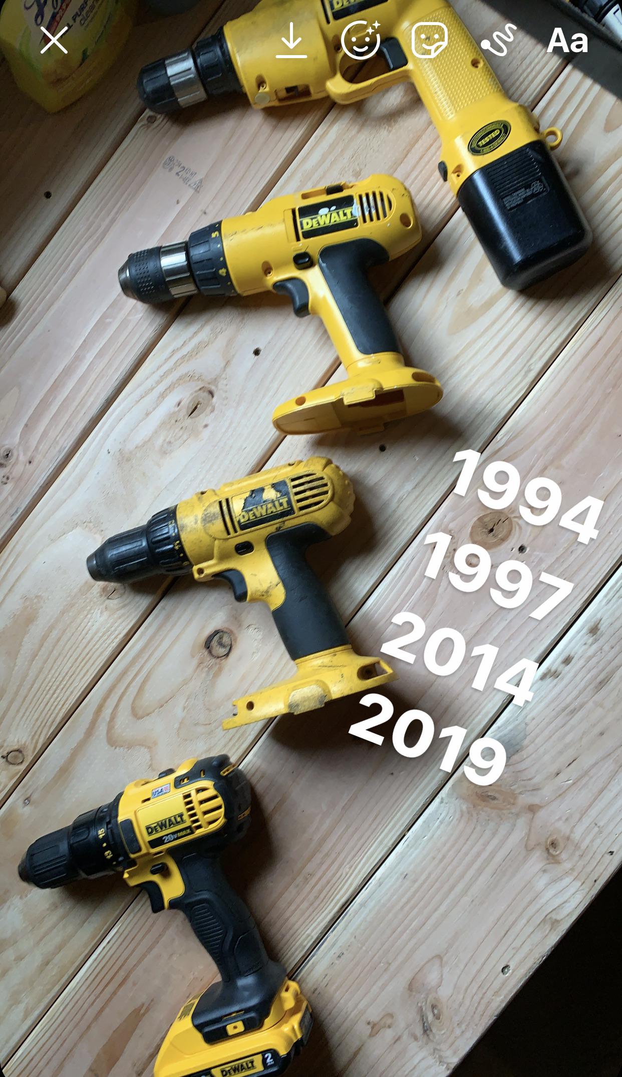 Evolution of Dewalt drills | Scrolller