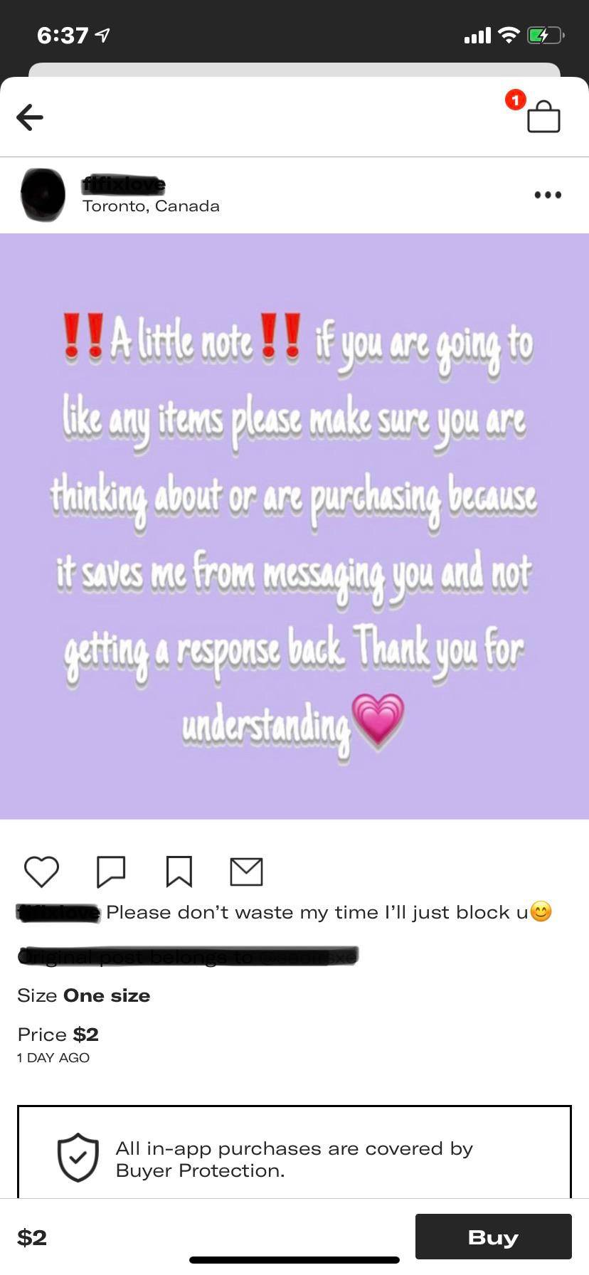 excuse me maam? youre gonna BLOCK me for liking your items?? | Scrolller