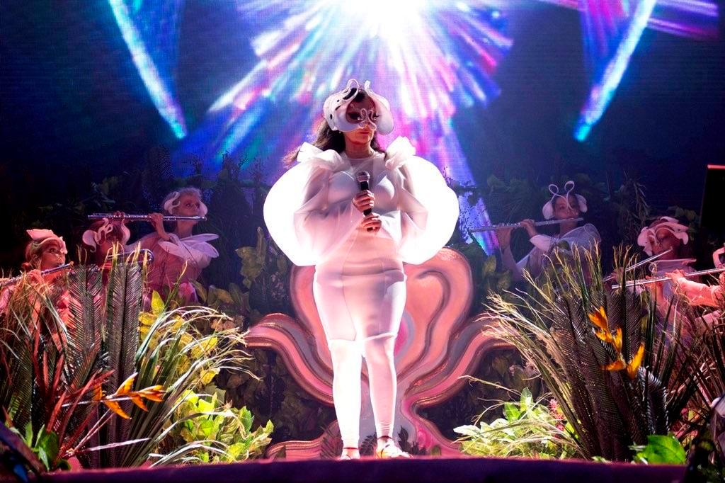 Fabulous photograph taken of Björk from her amazing performance at All Points East | Scrolller