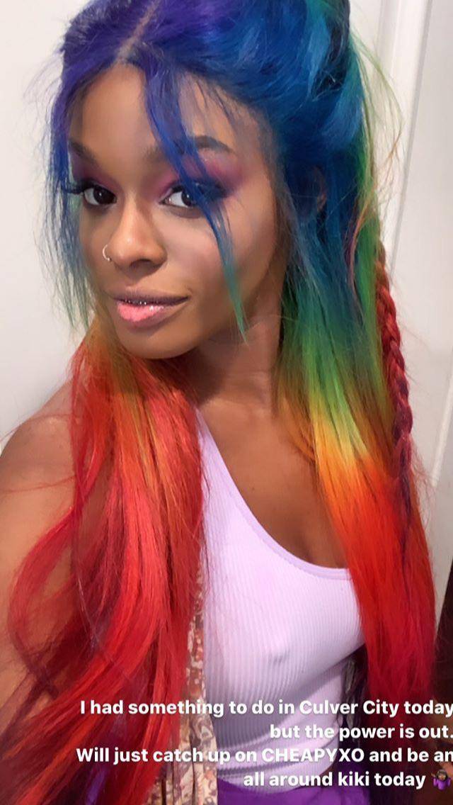face beat today by droo mascarinas 💗 that rainbow wig will forever look ...