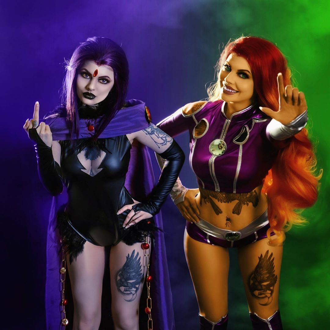 faerie_blossom as raven and starfire | Scrolller