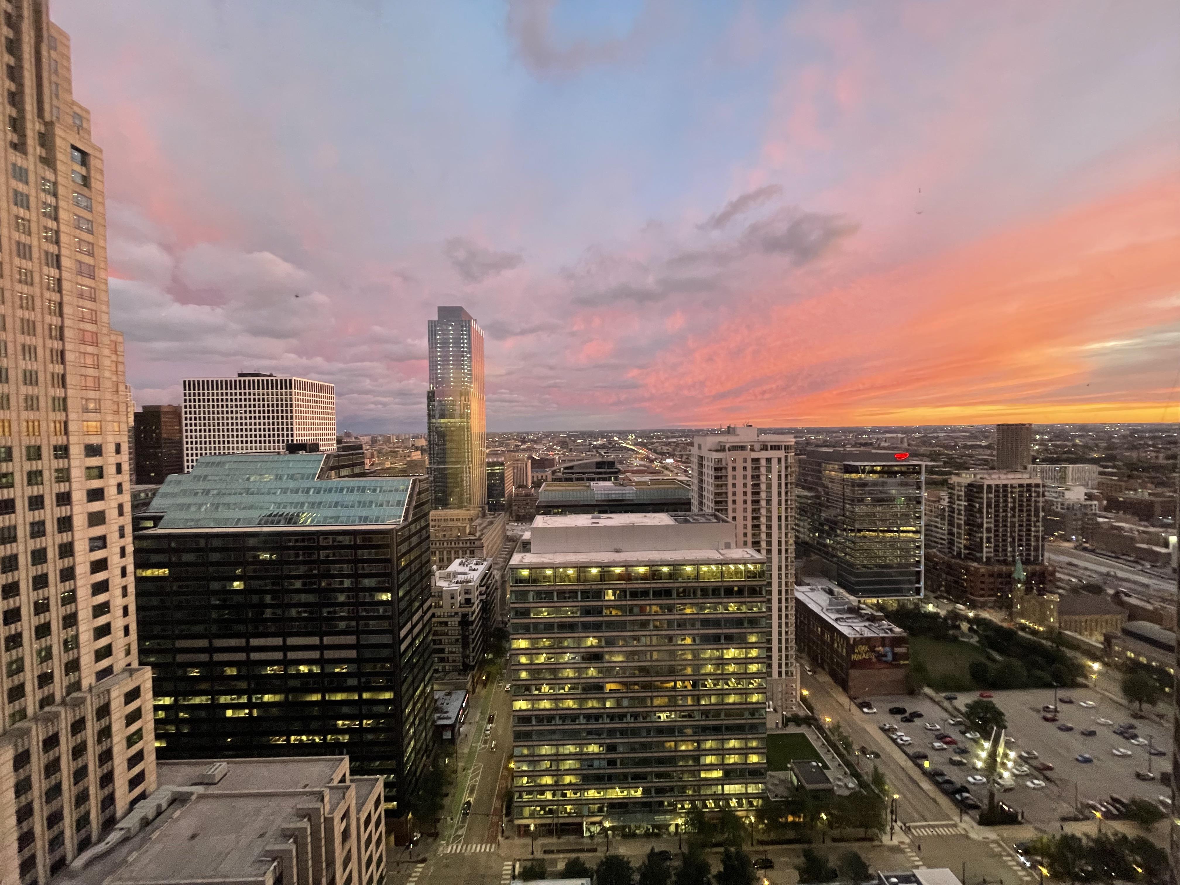 Fall Sunset in Chicago Downtown | Scrolller