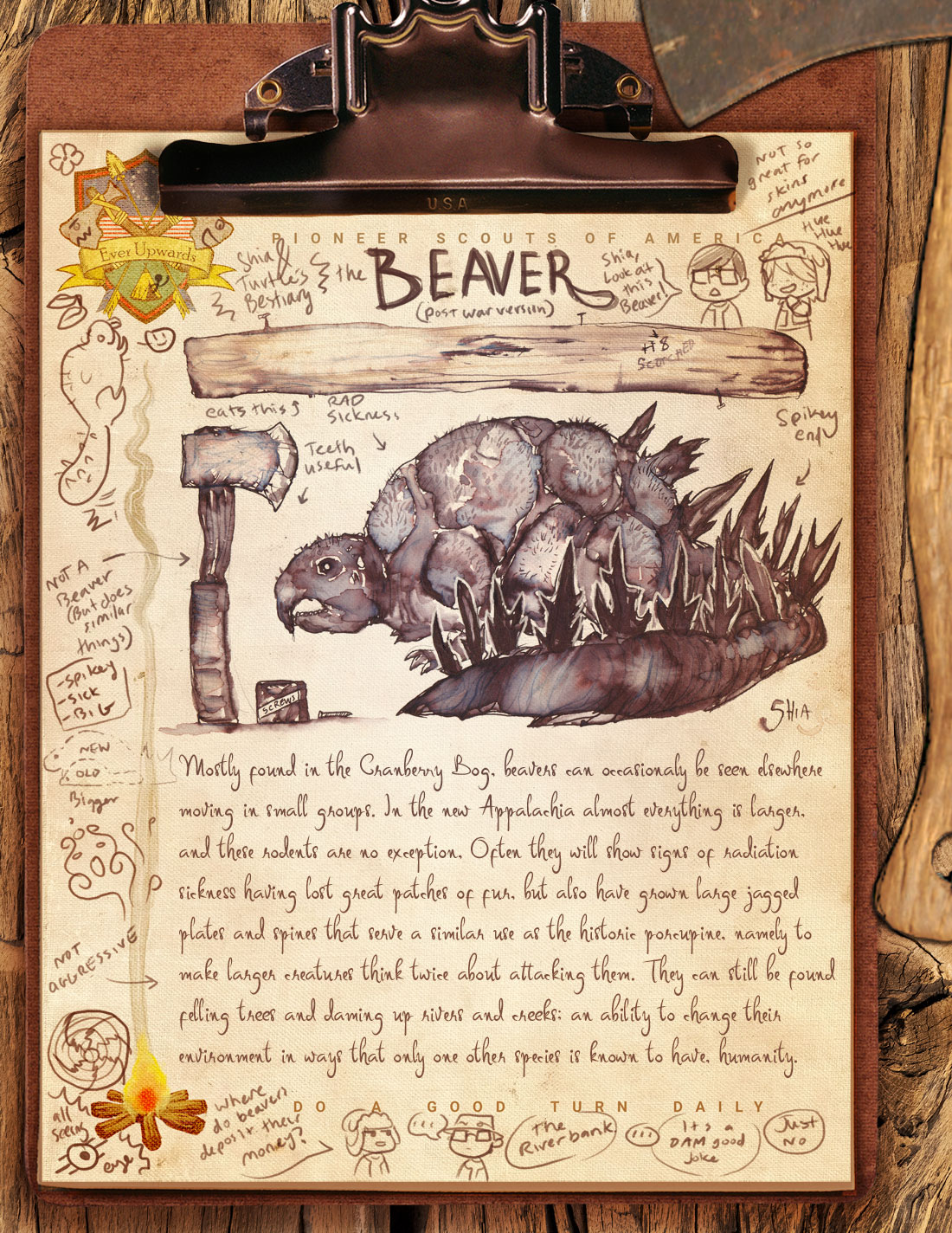 Fallout Bestiary - Beaver | Scrolller
