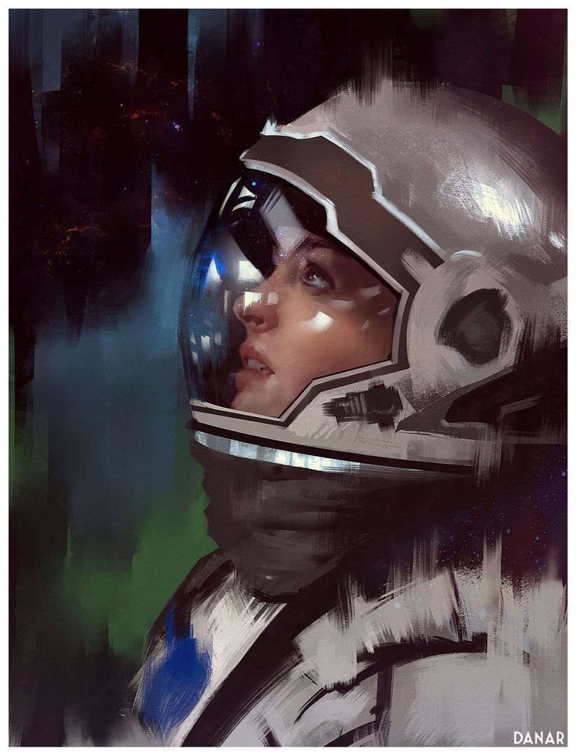 Fan art painting of Anne Hathaway in Interstellar | Scrolller