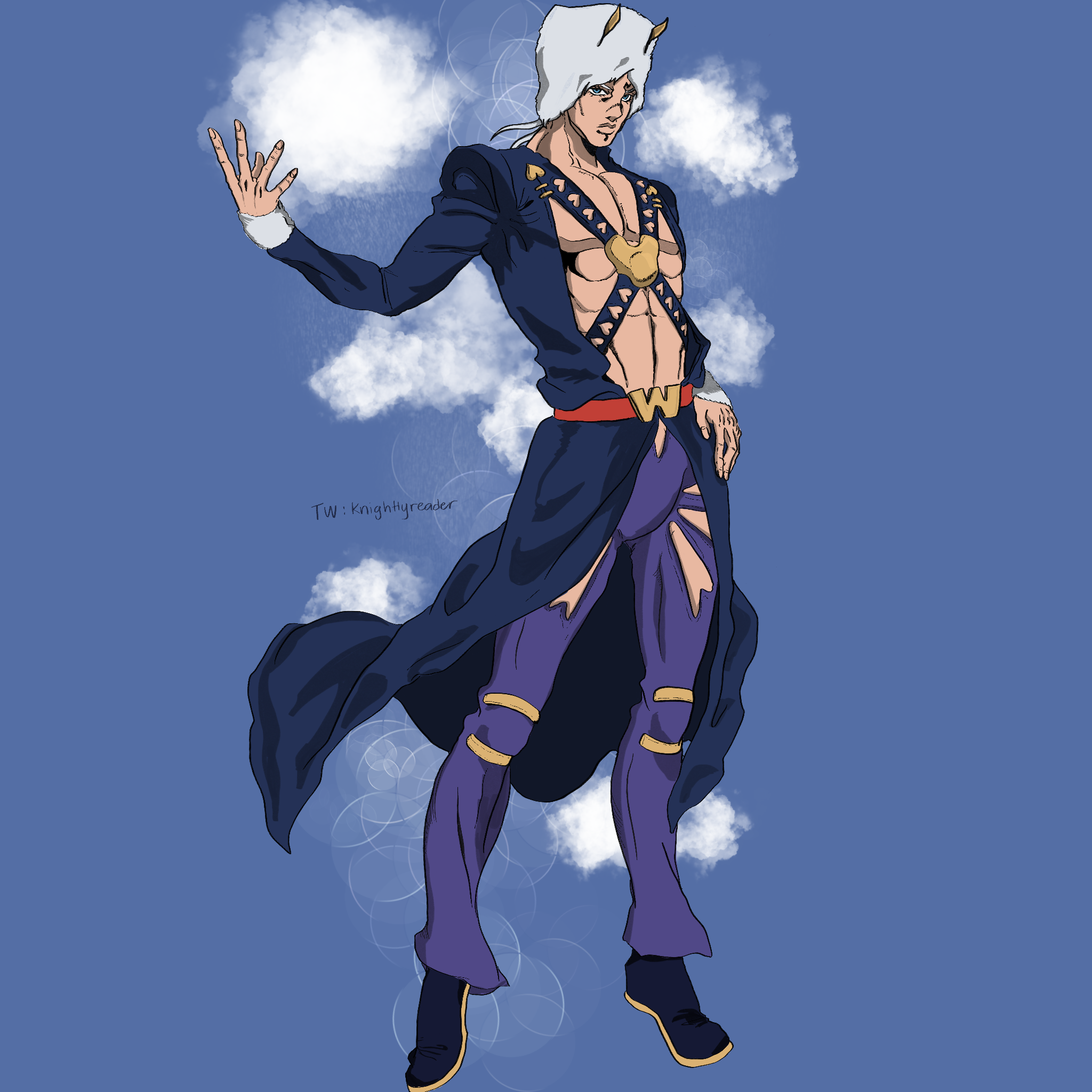 [Fanart - OC] Weather Report stylized in Risotto Nero's outfit | Scrolller