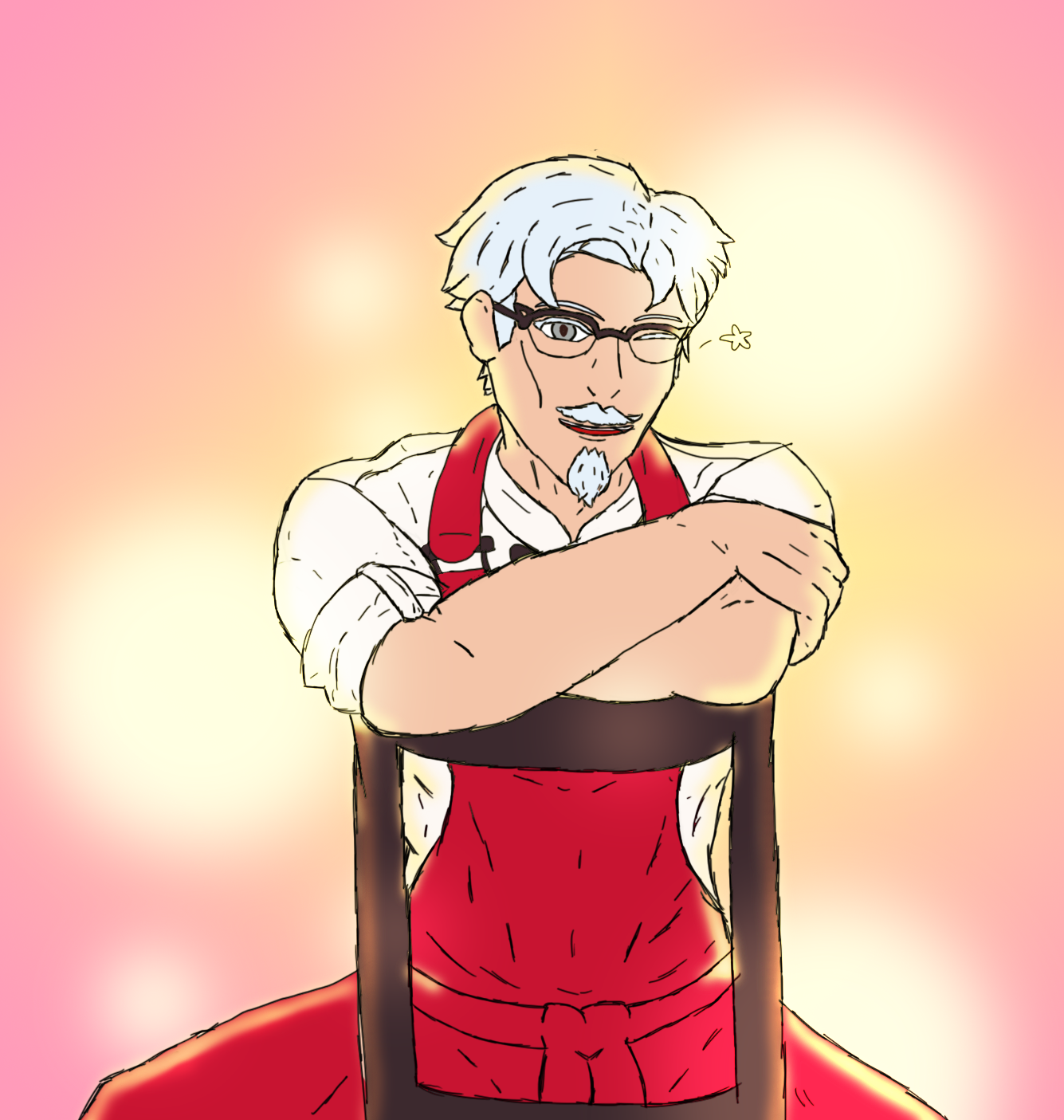 Fanart of colonel sanders the chicken dilf | Scrolller