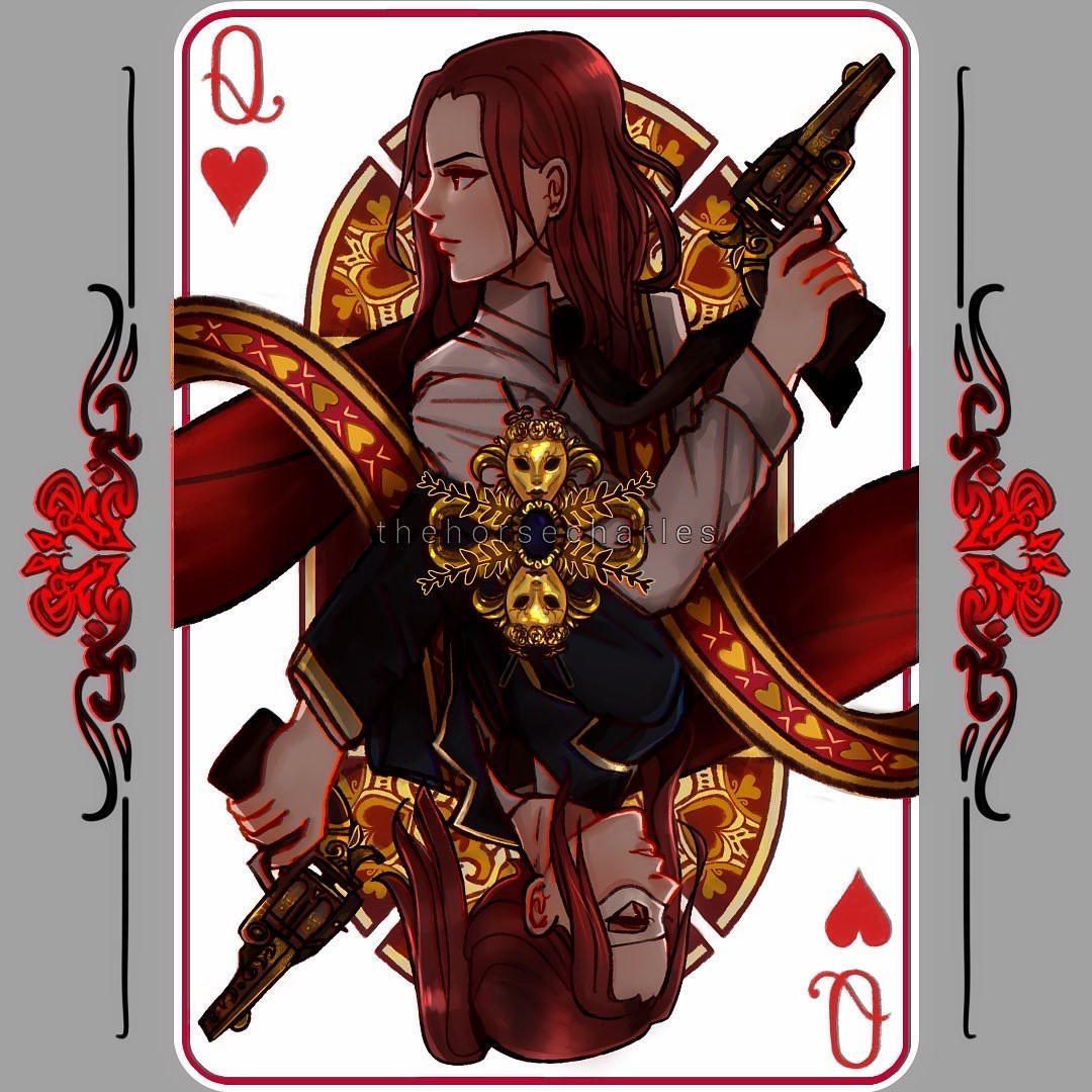 Fanart of Lauren from Purple Hyacinth as the Queen of Hearts. GOSH DARN do I love that webtoon ...