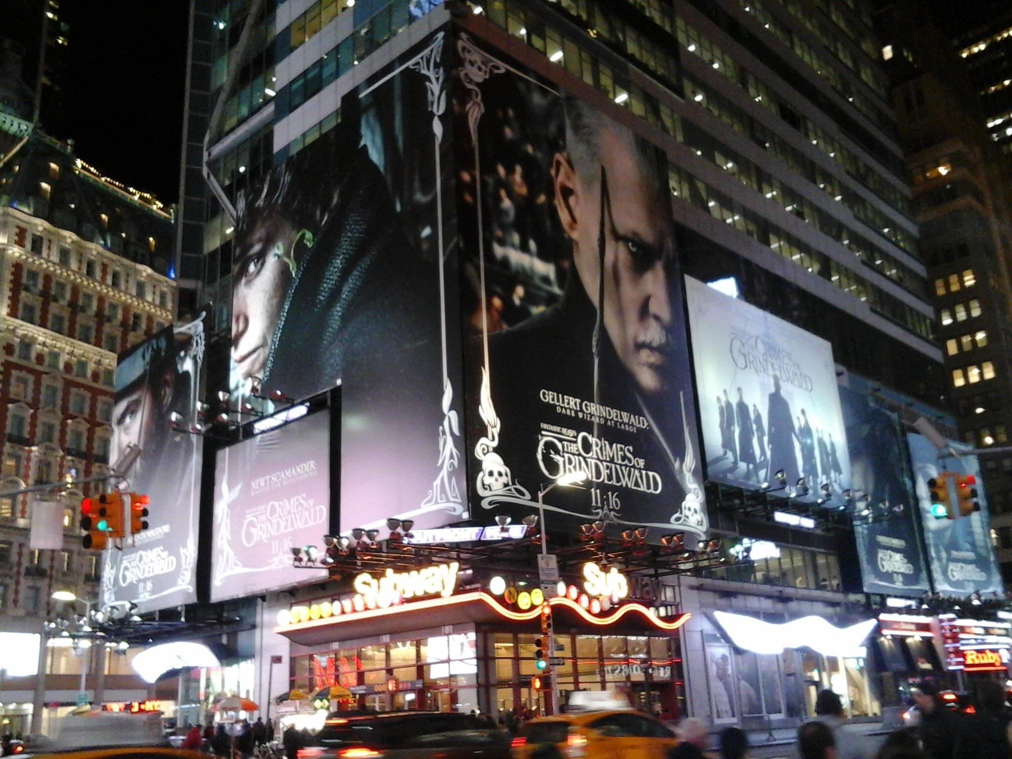 Fantastic Beasts takeover Times Square!!! | Scrolller