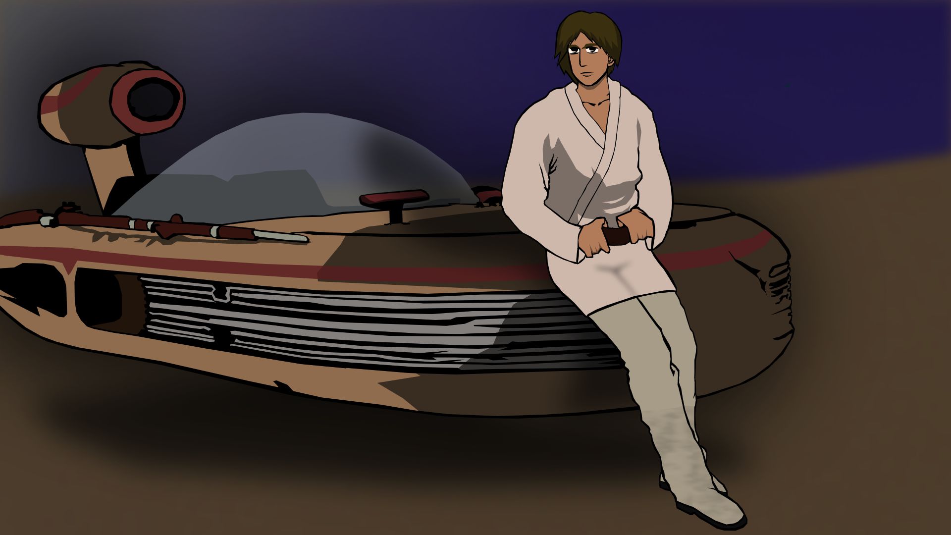 Farmboy Luke in the Style of Initial D - By Me | Scrolller