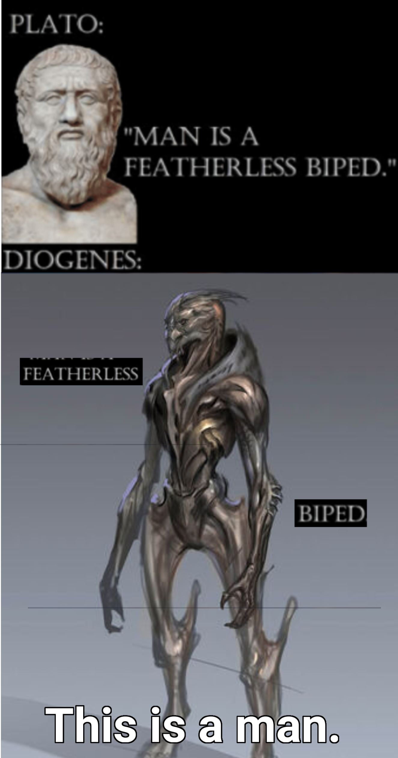 Featherless biped | Scrolller
