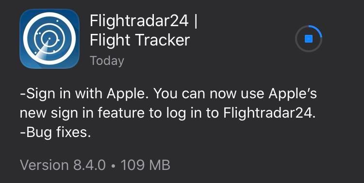 [Feature] Flightradar24 introduced sign in with apple! | Scrolller