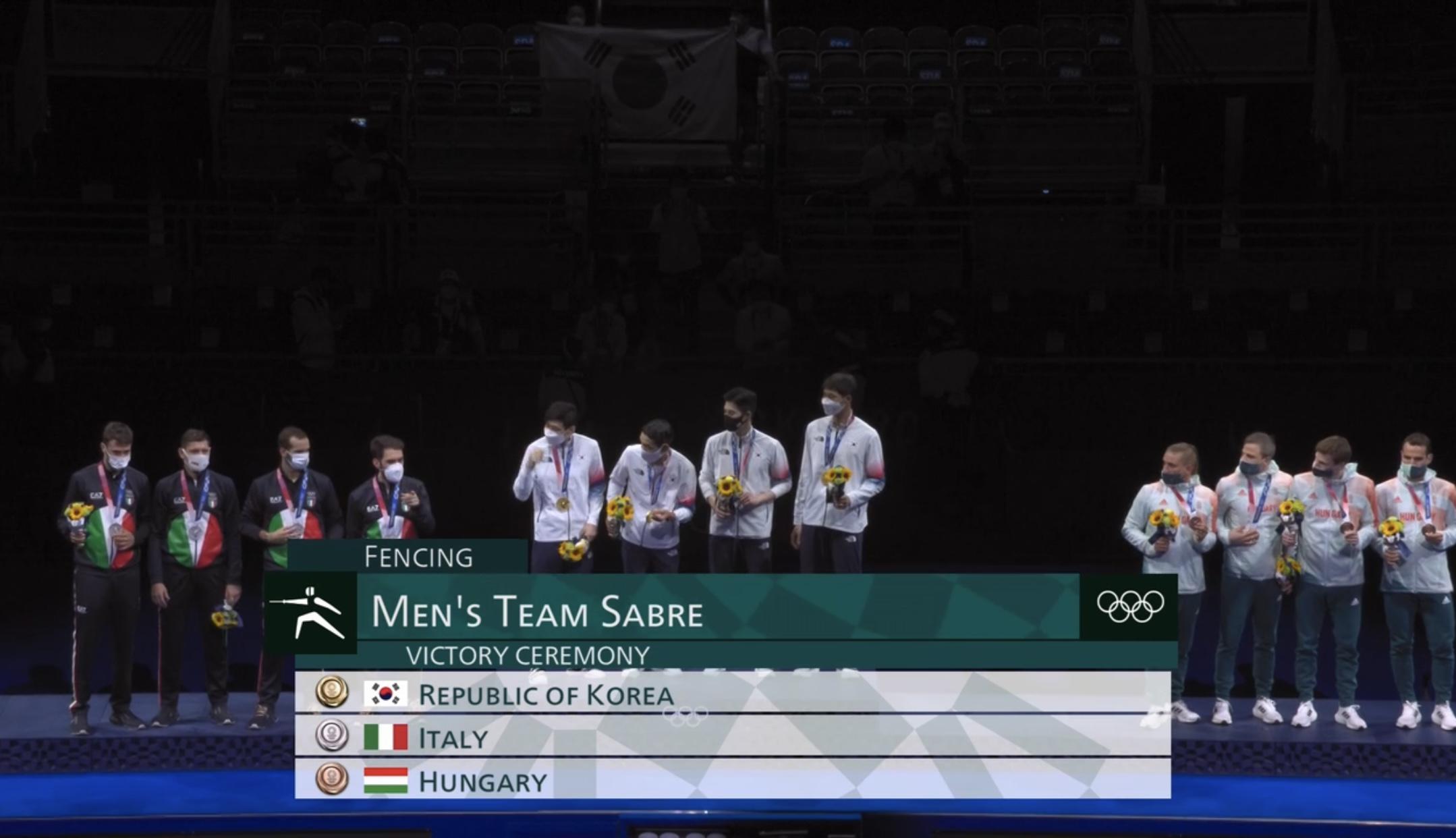 [FENCING] Men’s Team Saber : Republic of Korea 🥇 | Italy 🥈 | Hungary 🥉 | Scrolller