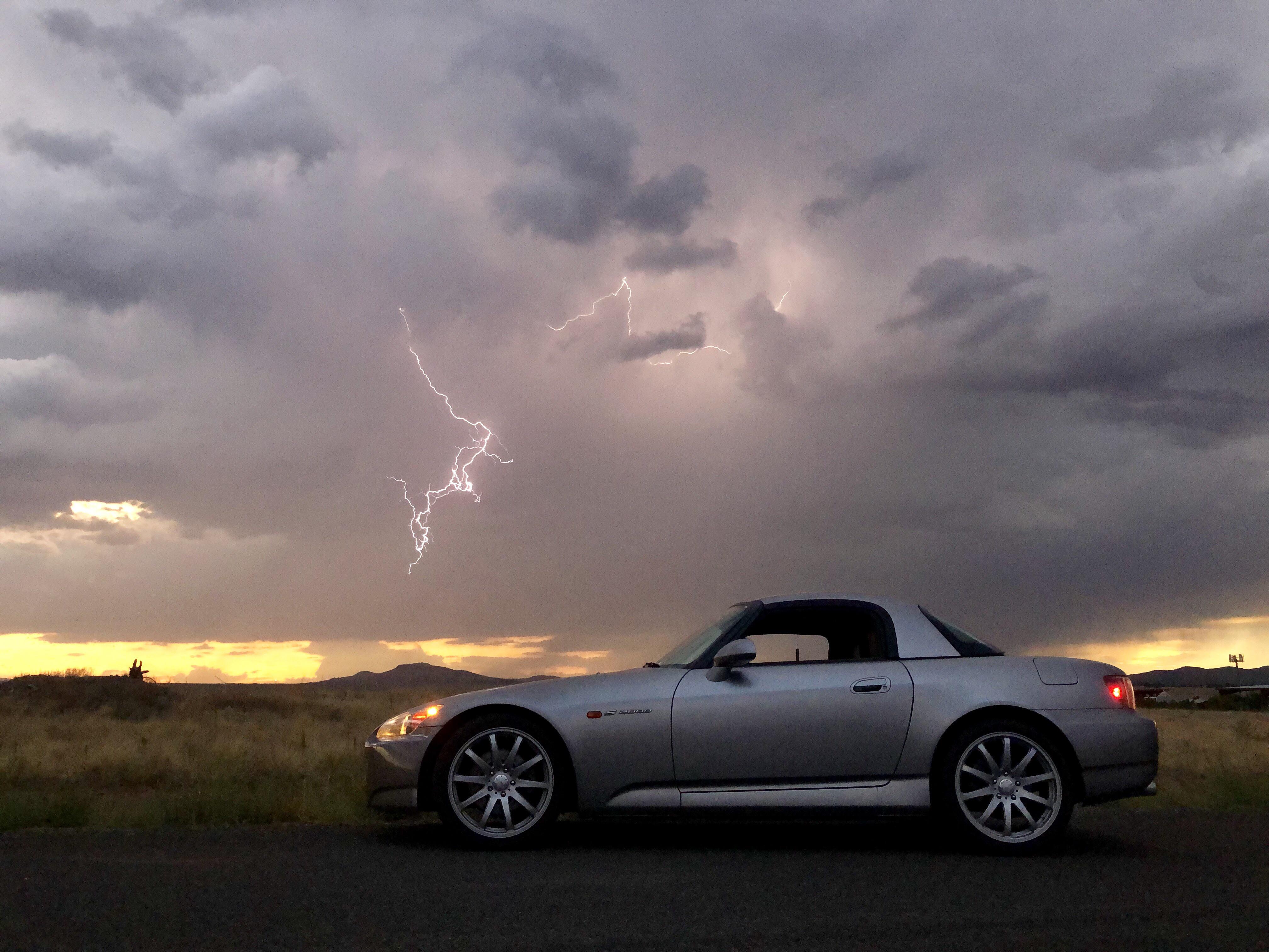 Finally a good lightning shot with the S2000! Not too bad for a cell phone shot. | Scrolller