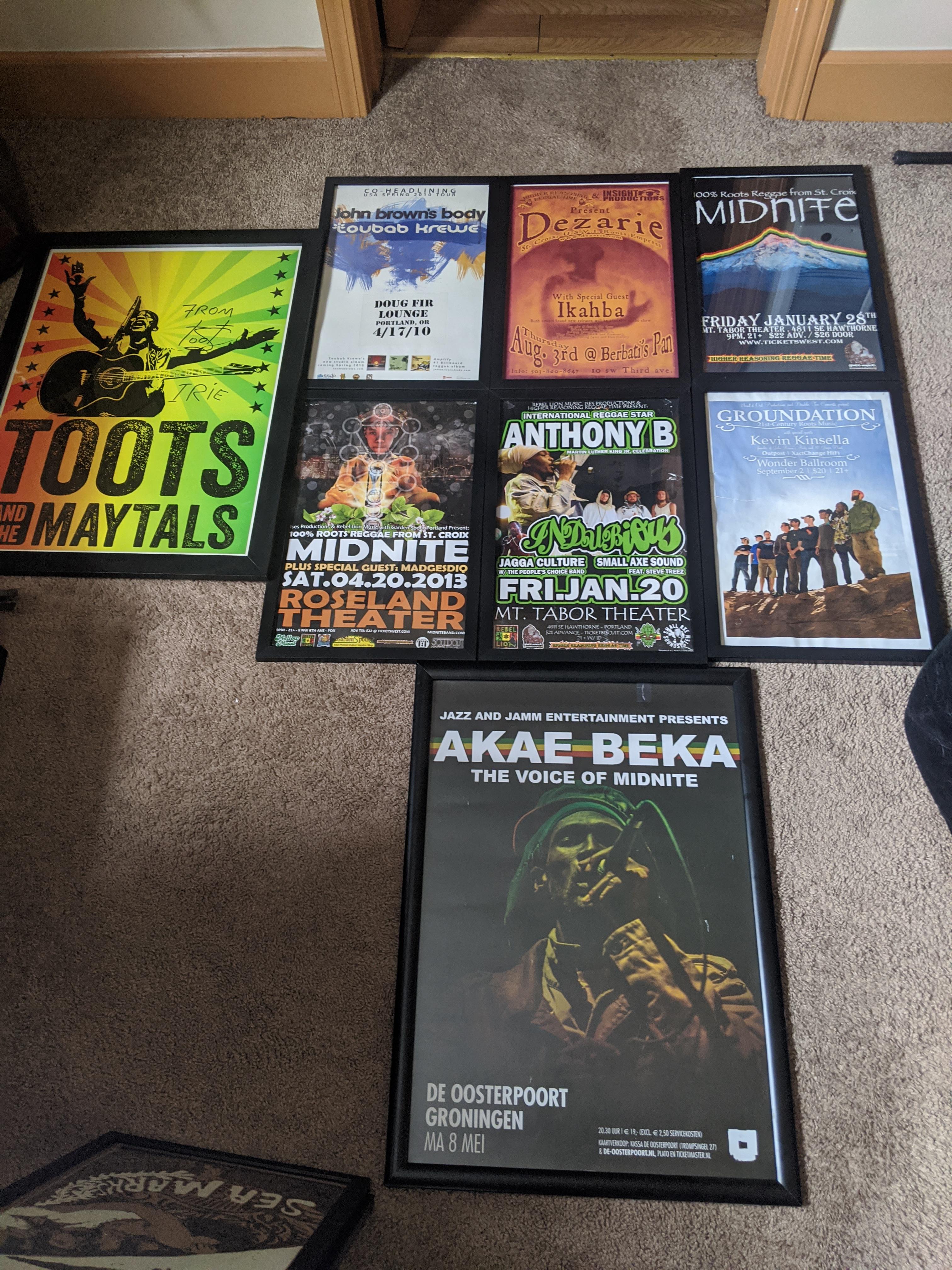 Finally got frames for a bunch of posters from old shows! | Scrolller