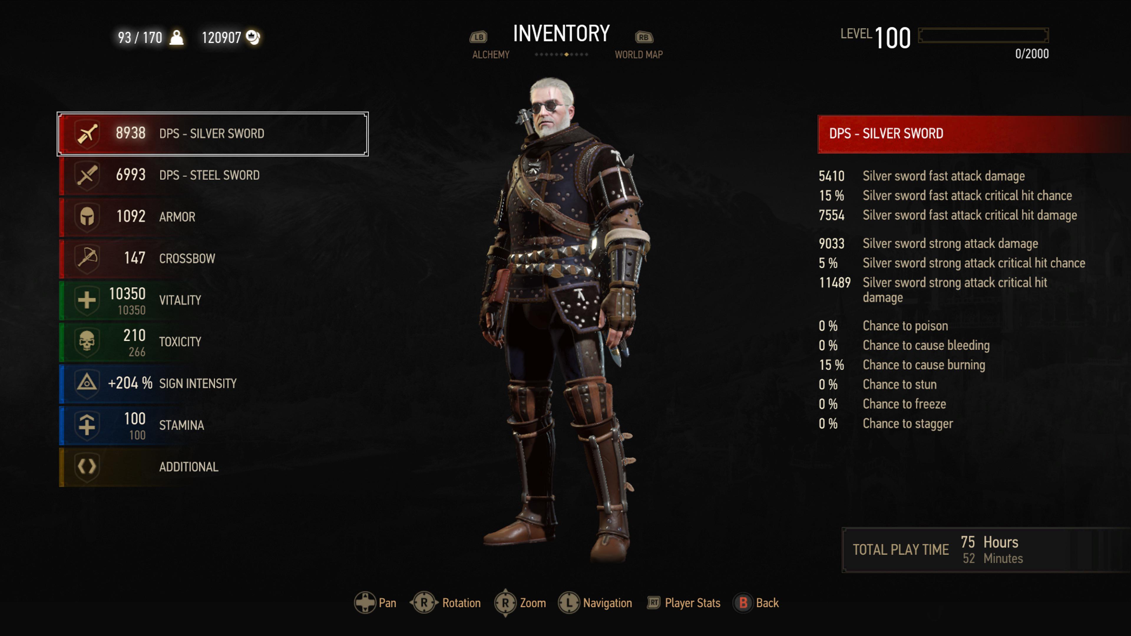 Finally made it to Level 100. Full daddy Geralt. | Scrolller