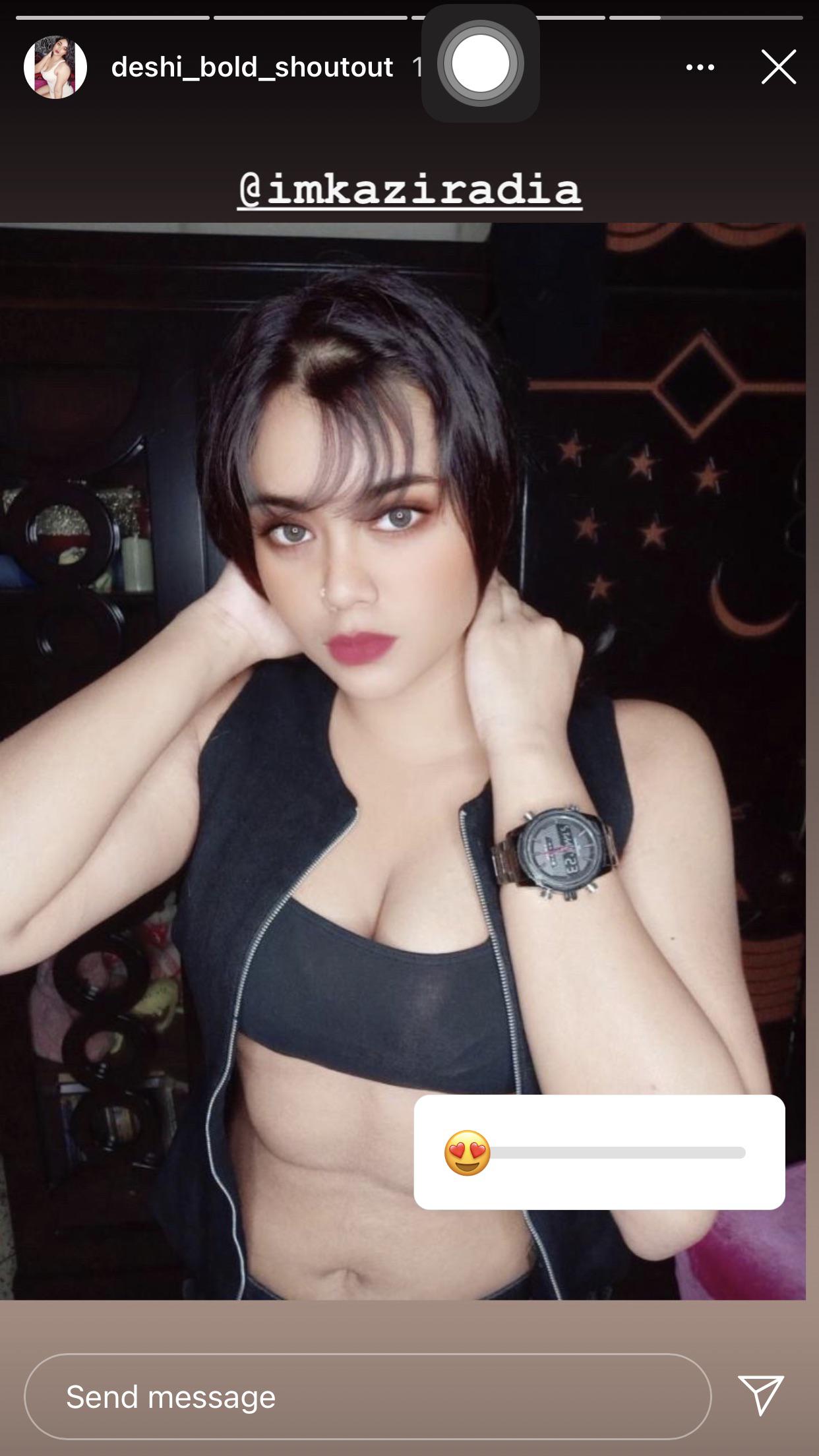 Finally she shows her bare bellybutton 😍 ig-@imkaziradia | Scrolller