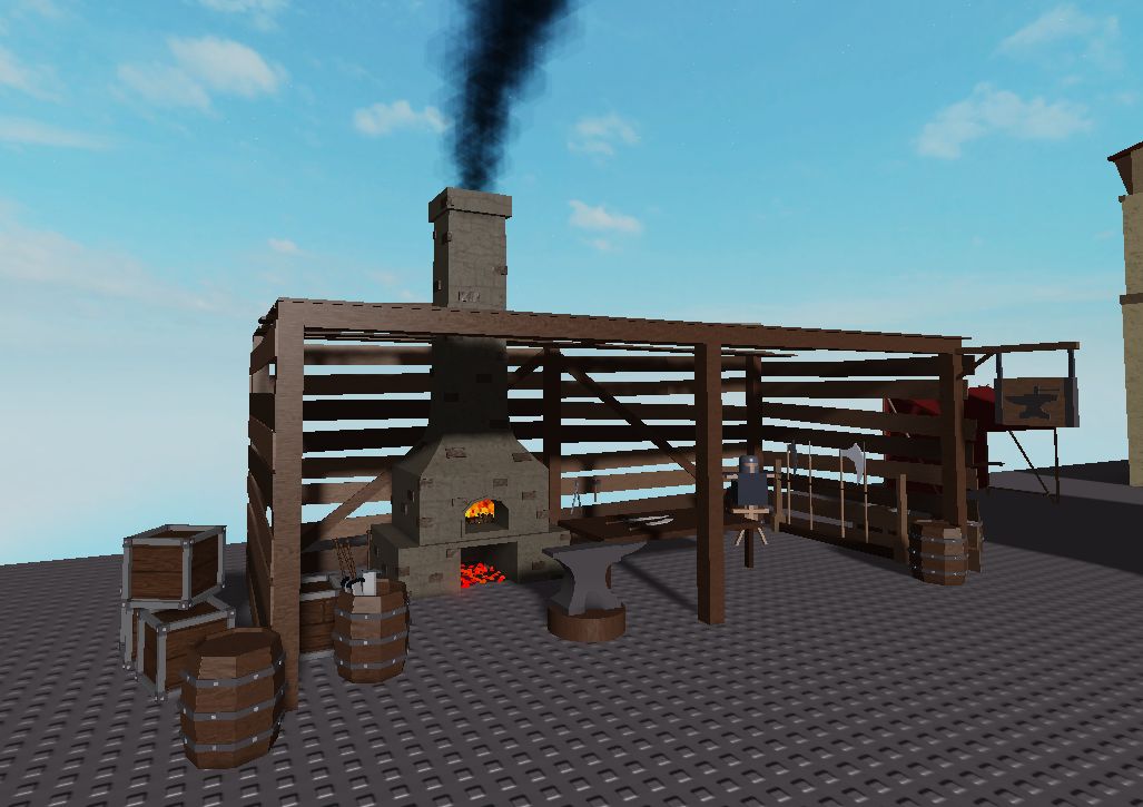 Finished my blacksmith area | Scrolller